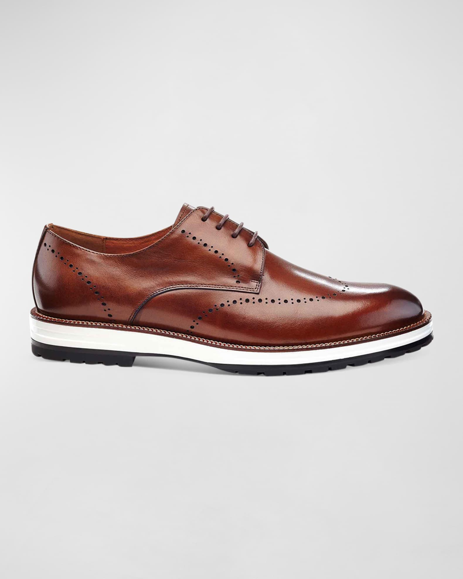 Ike Behar Men's Callum Hybrid Leather Wing-Tip Derby Shoes | Neiman Marcus