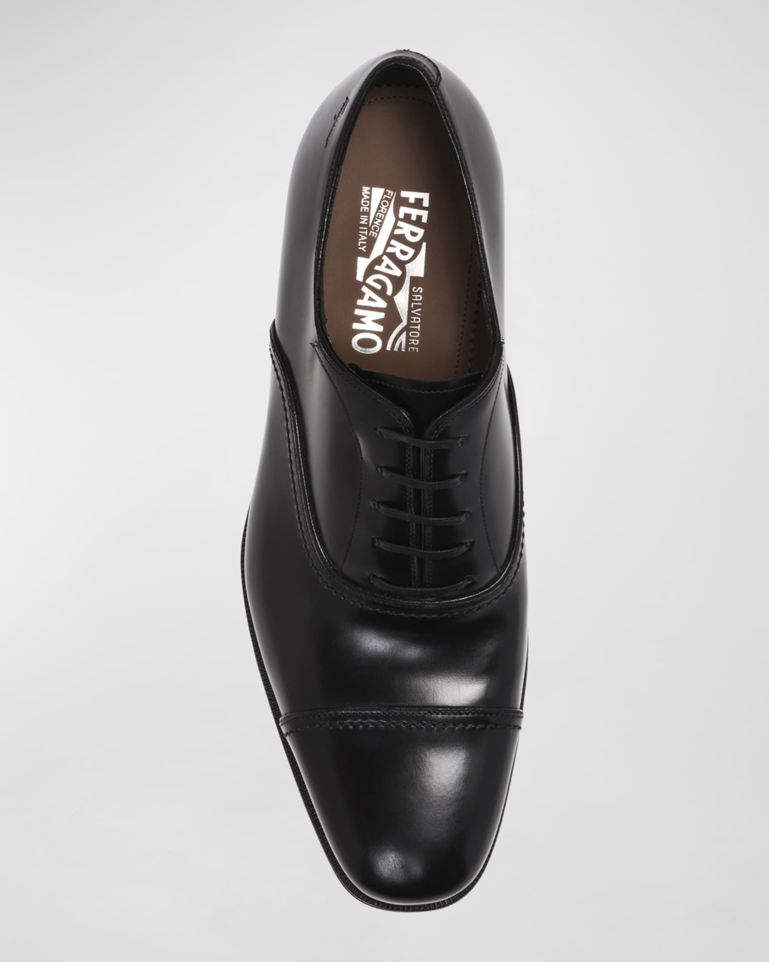 Ferragamo Mens Seul Leather Oxford Shoes Neiman Marcus