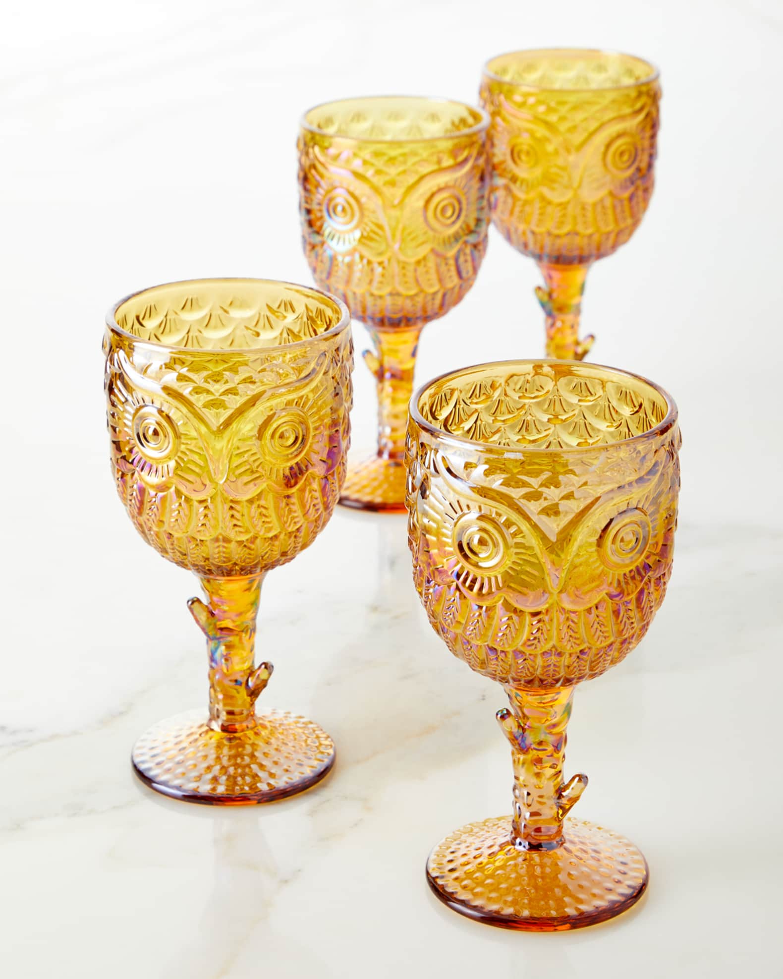 Godinger Owl Goblets, Set of 4 | Neiman Marcus