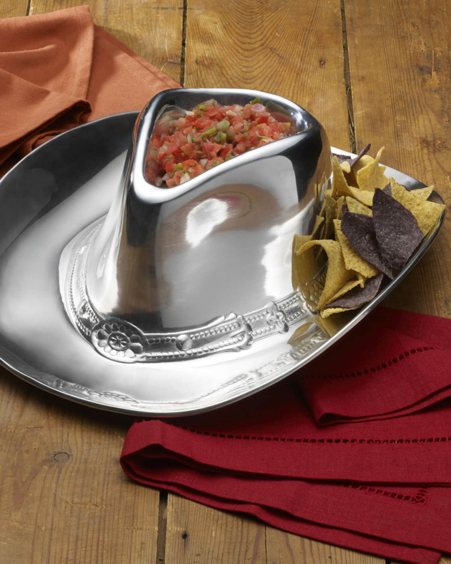 Wilton Armetale Cowboy Hat Chip & Dip Server | Neiman Marcus