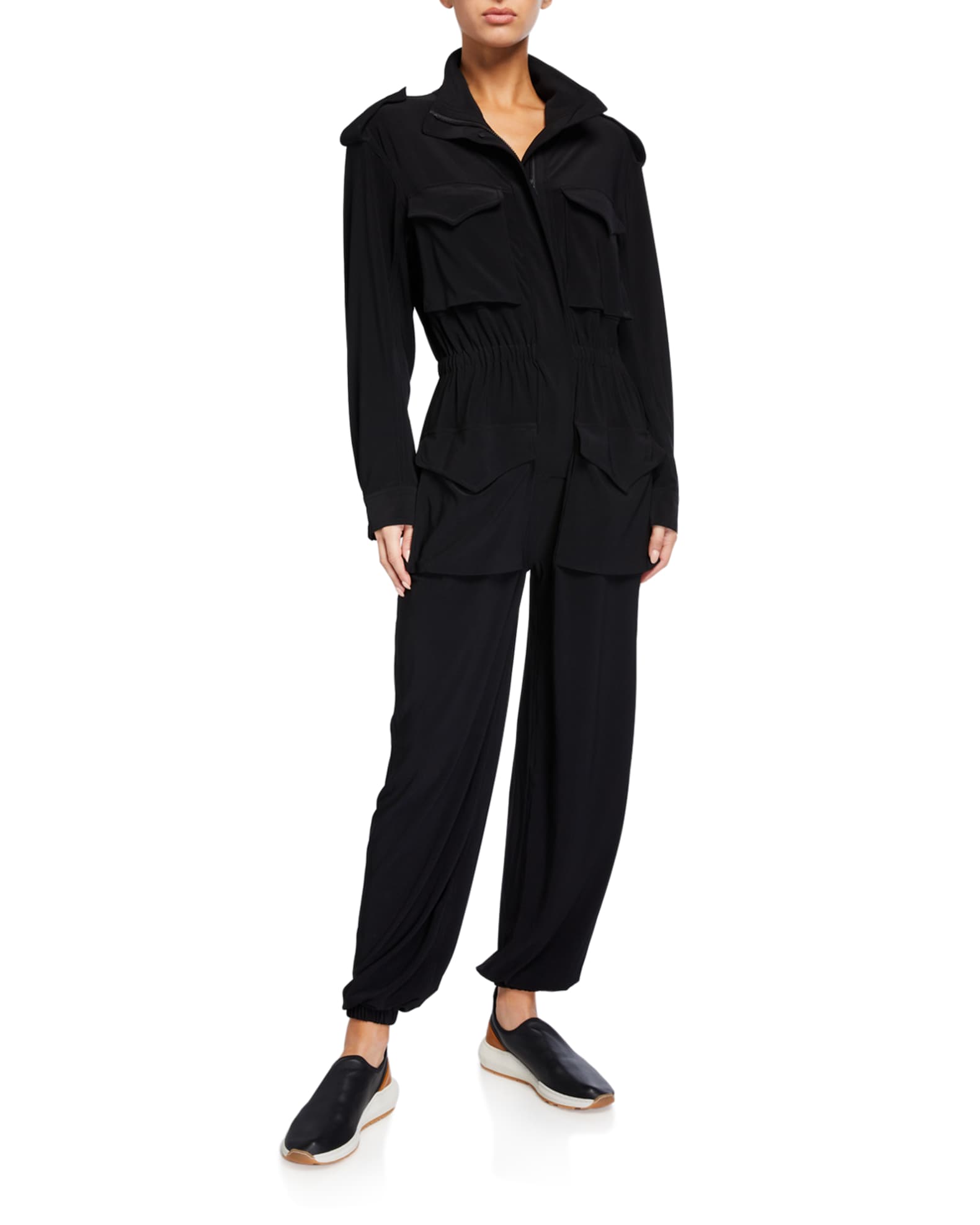 Norma Kamali Turtle Cargo Jumpsuit | Neiman Marcus
