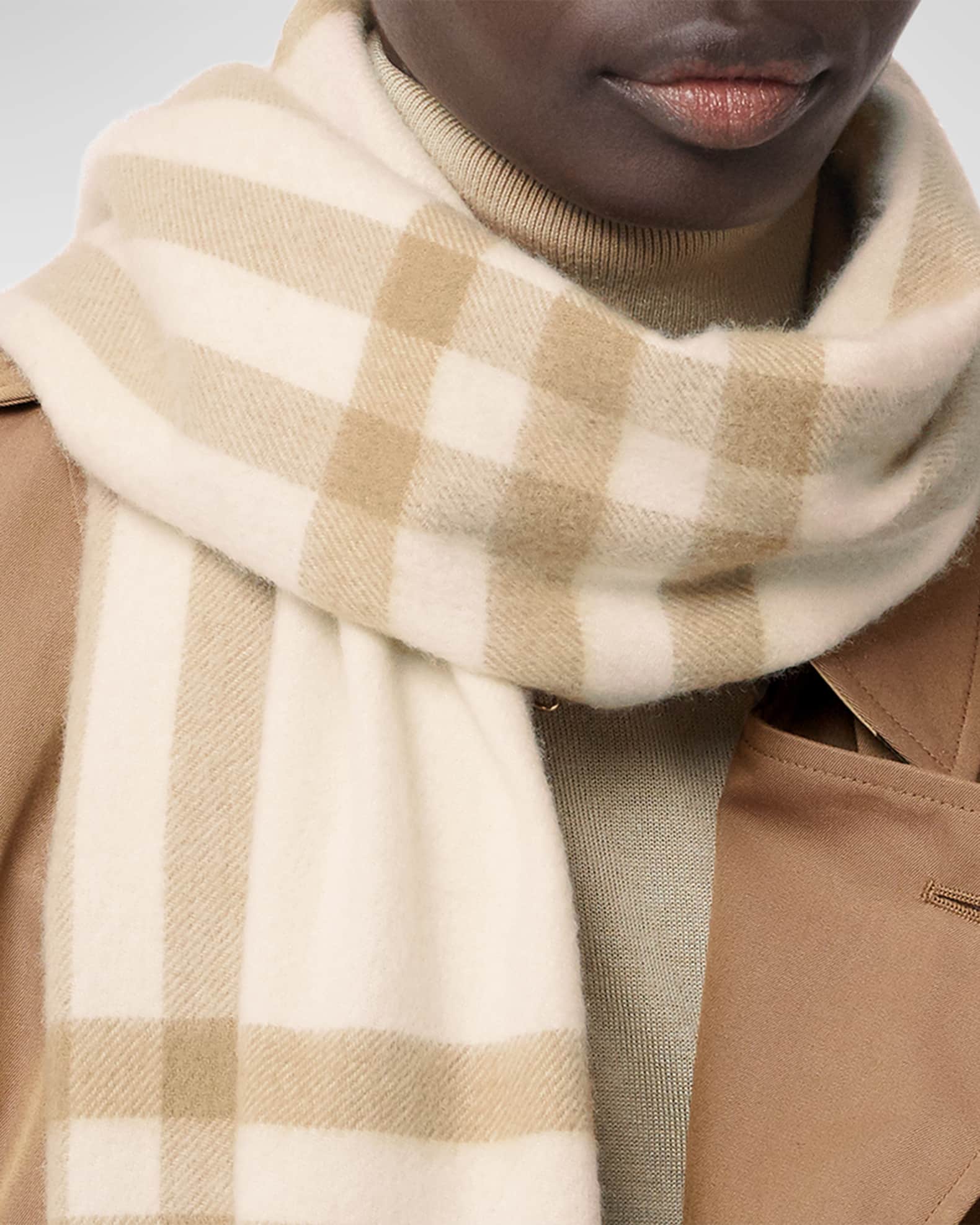 Burberry Giant Check Cashmere Scarf | Neiman Marcus