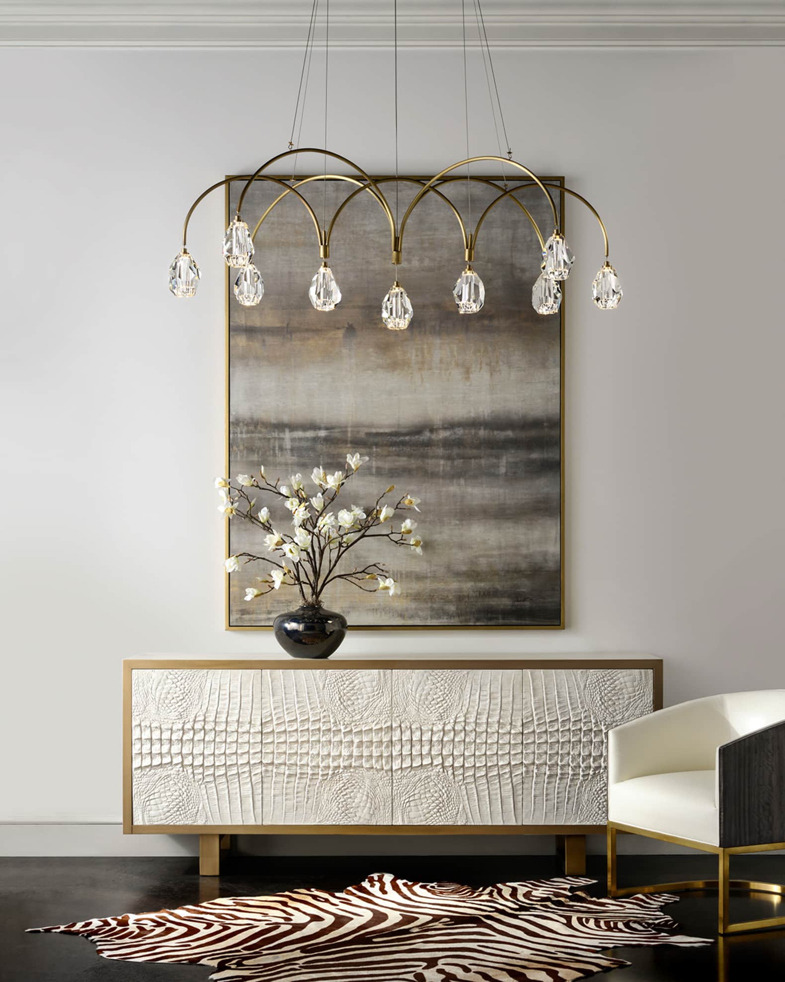 John-Richard Collection Faceted Cut Crystal 9-Light Chandelier | Neiman ...