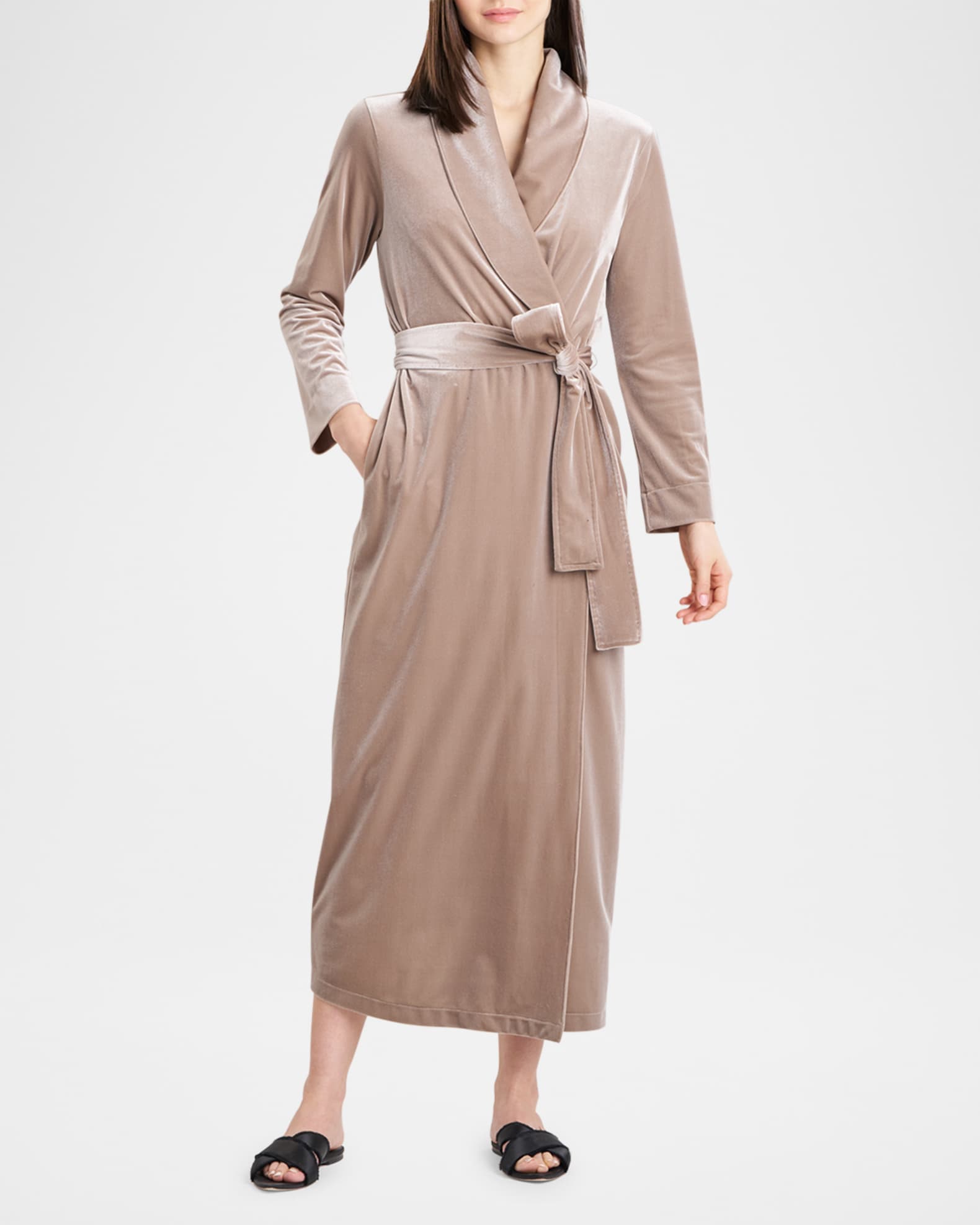 Natori Natalie Long Velvet Robe | Neiman Marcus