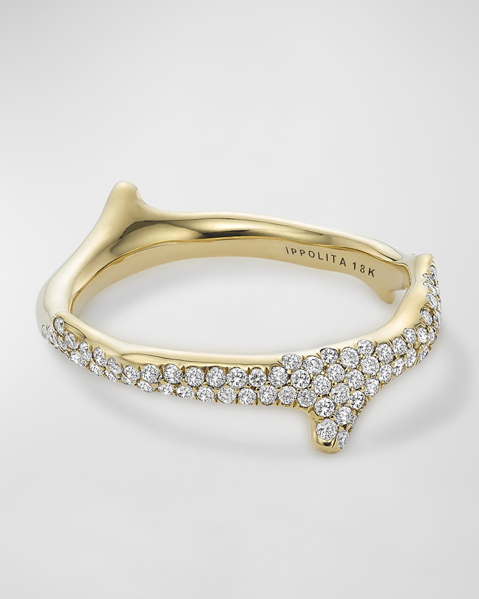 Ippolita Coral Reef Band Ring in 18K Gold with Diamonds | Neiman Marcus