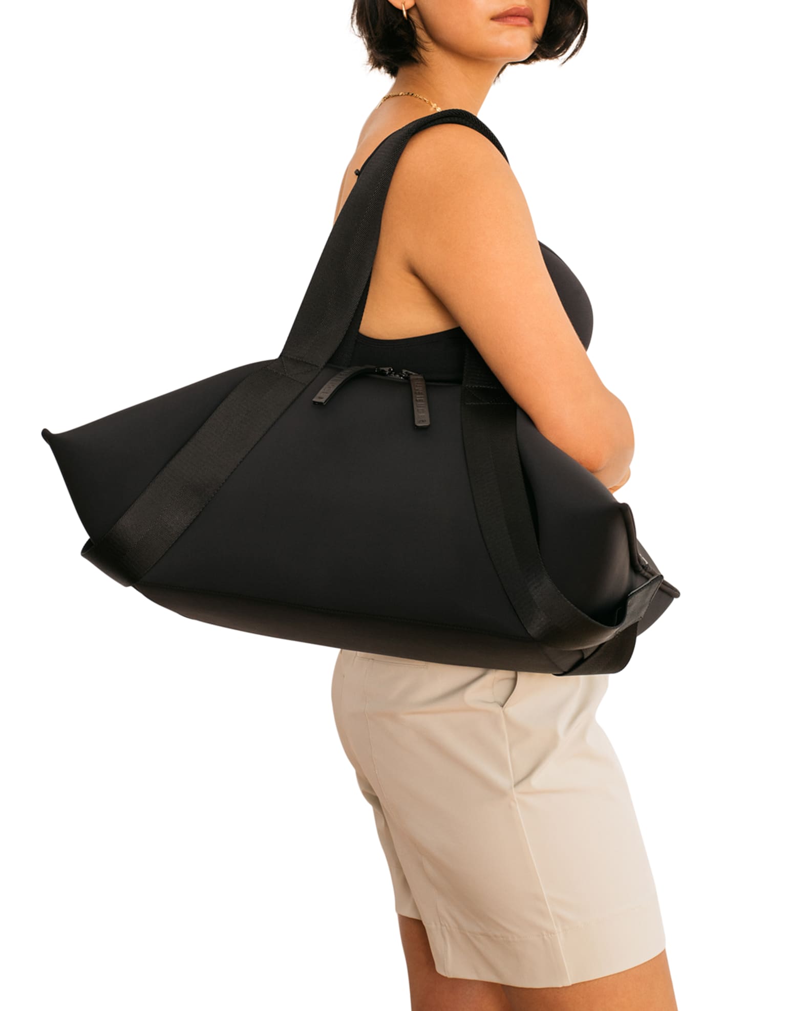 Transience Zip-Top Yoga/Gym Shoulder Bag | Neiman Marcus