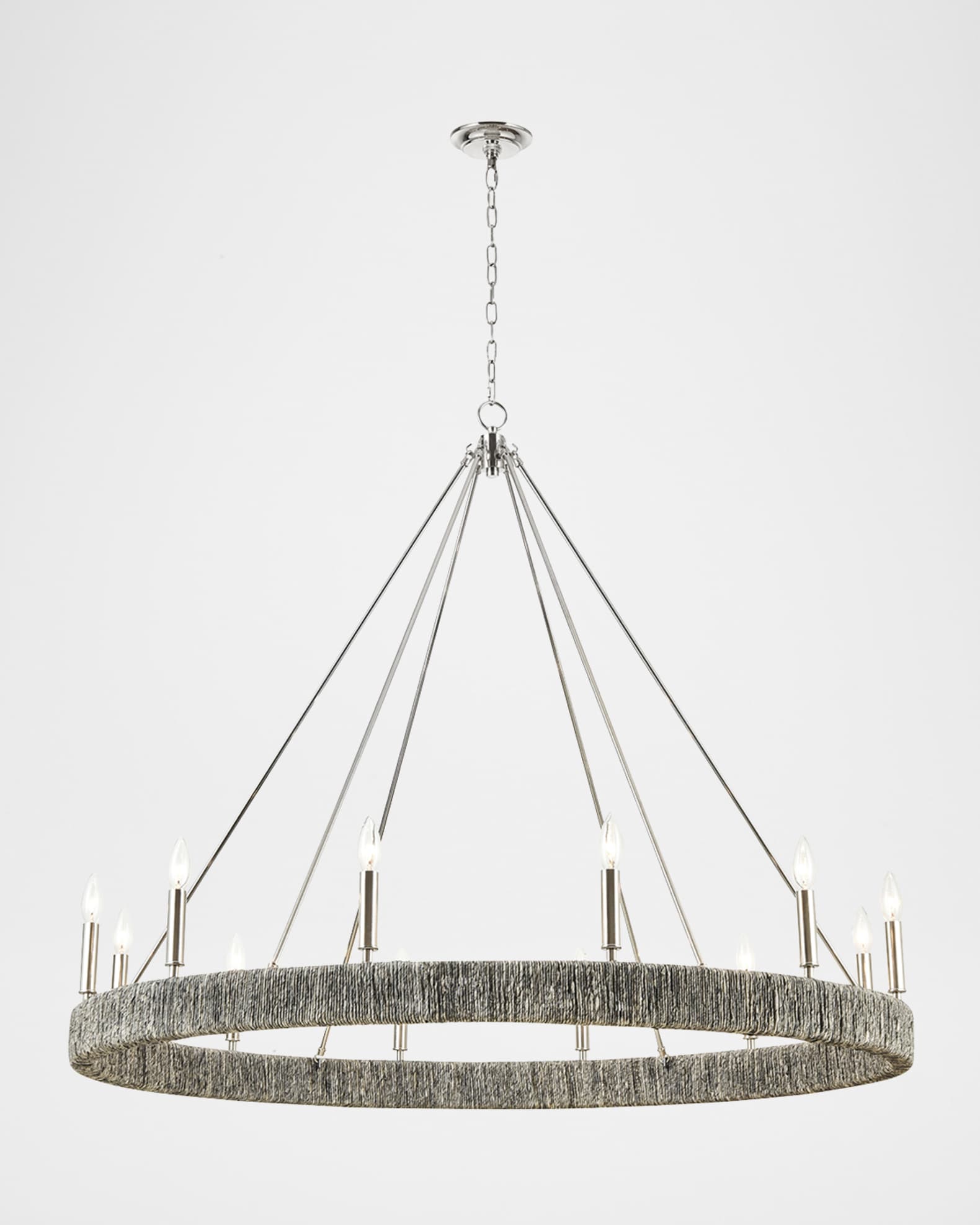 Abaca 12-Light Chandelier In Satin Brass | Neiman Marcus