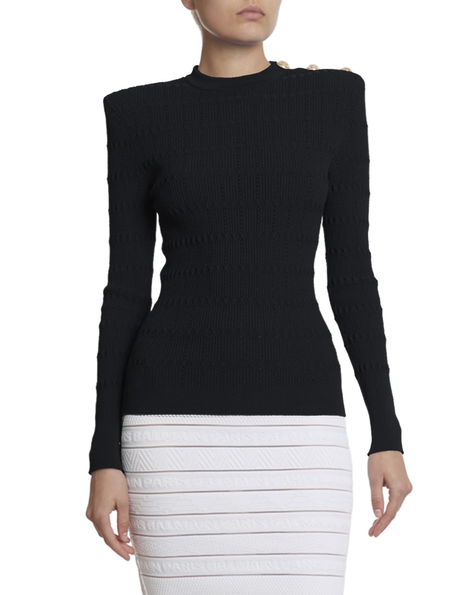 Structured Should Open Knit Sweater and Matching Items | Neiman Marcus