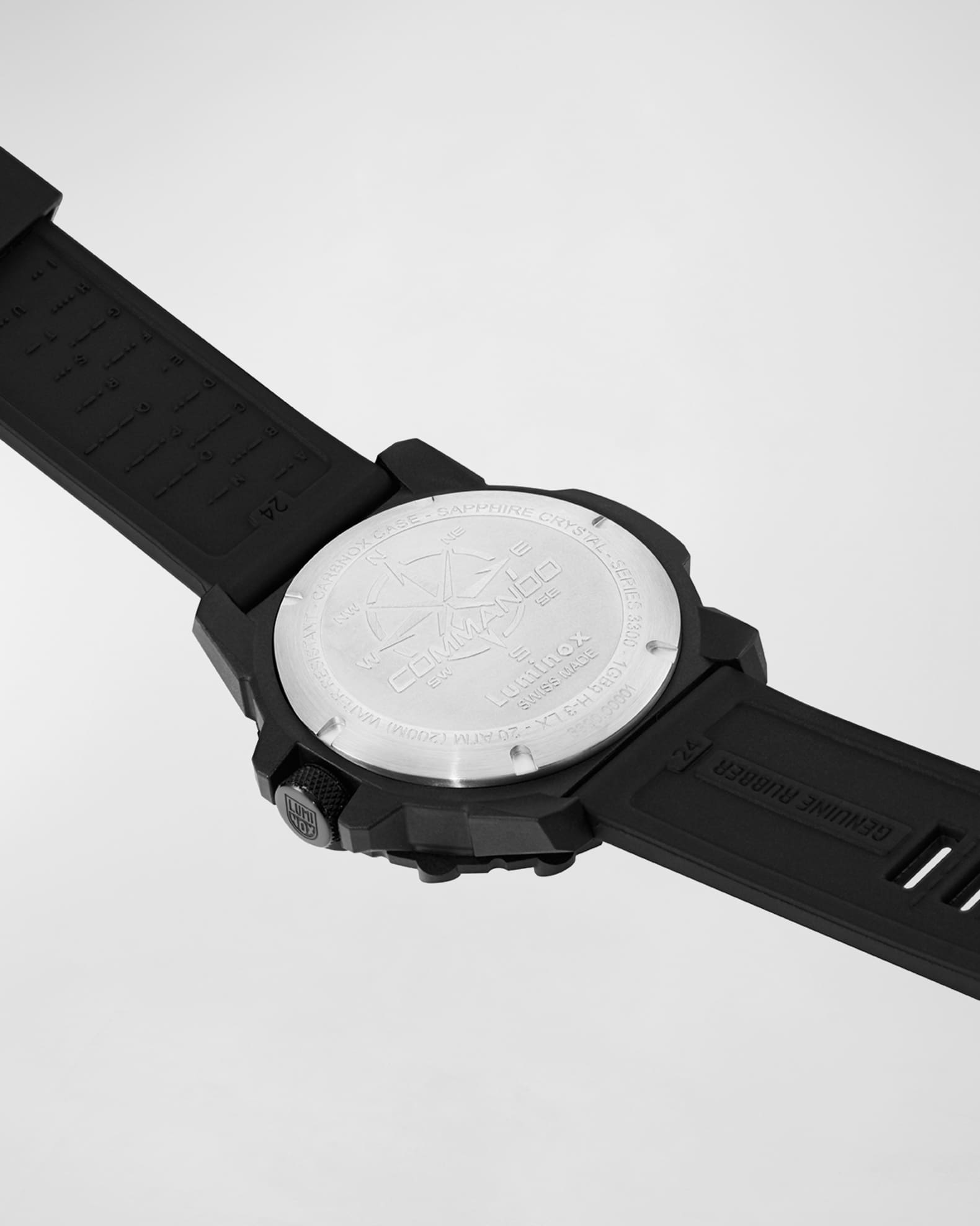 Luminox Men's 44mm Commando 3300 Series Watch with Rubber Strap ...