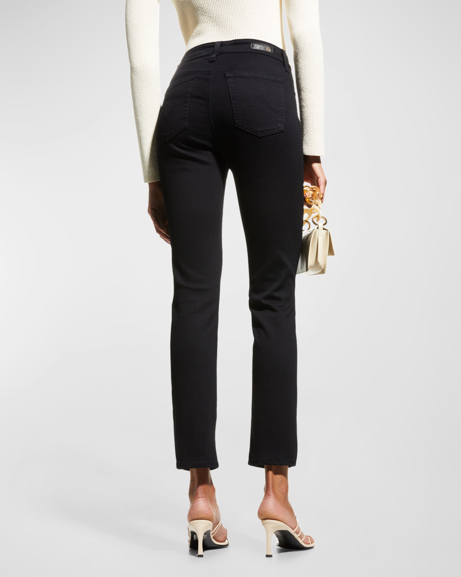 Mari High-Rise Slim Straight Jeans | Neiman Marcus
