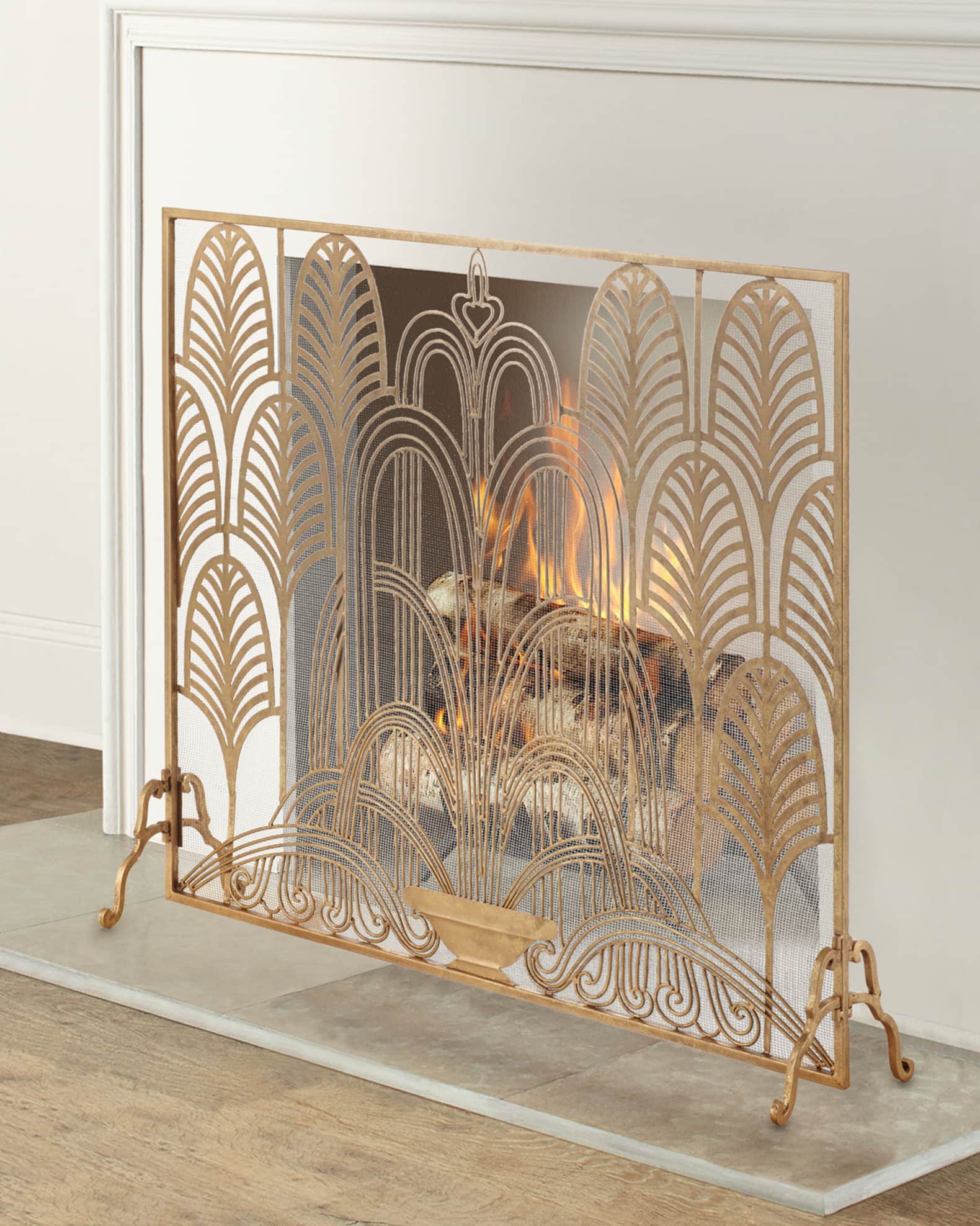 Classic Art Deco Single Panel Fireplace Screen | Neiman Marcus