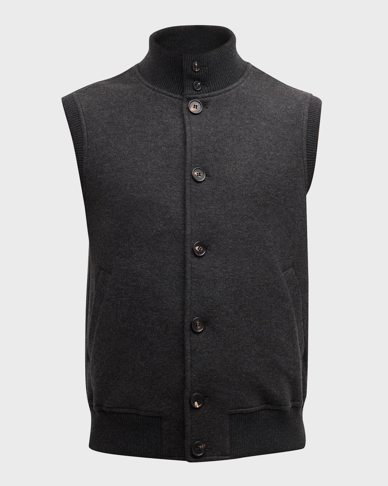 Loro Piana Men's Cashmere Button-Up Vest | Neiman Marcus