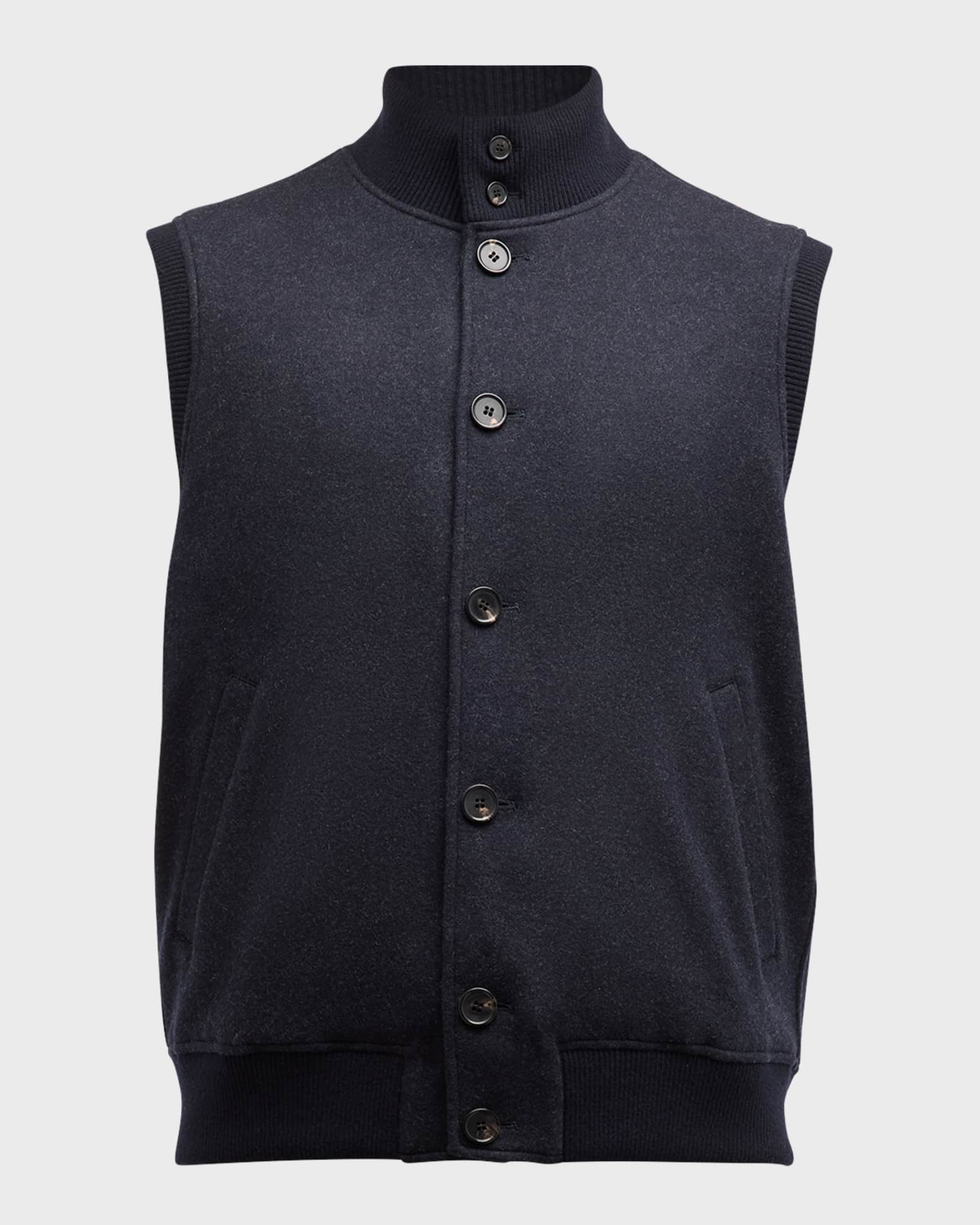 Loro Piana Men's Cashmere Button-Up Vest | Neiman Marcus