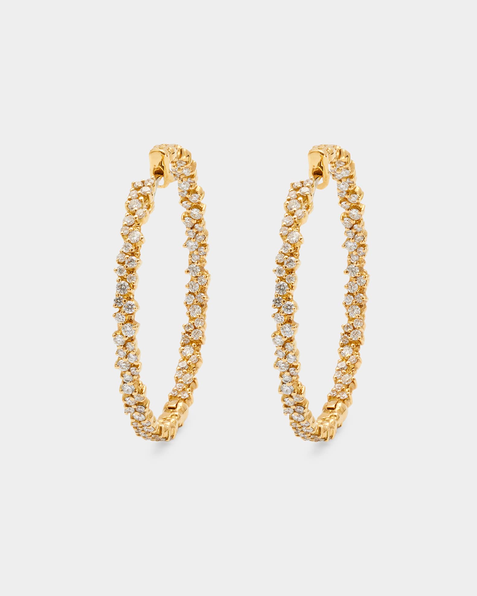 Paul Morelli 18k Gold Diamond Confetti Hoop Earrings | Neiman Marcus