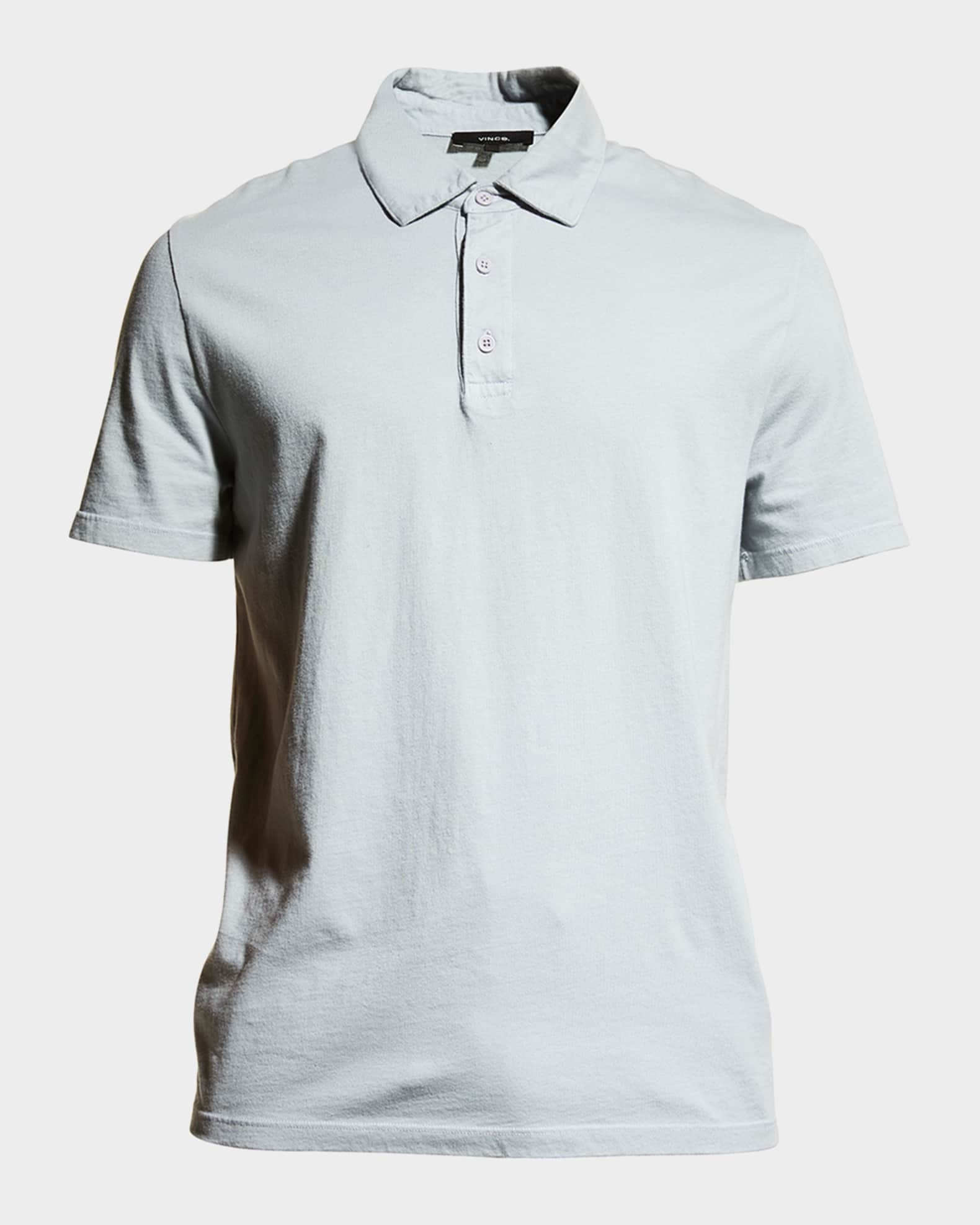 Vince Men's Garment-Dyed Polo Shirt | Neiman Marcus