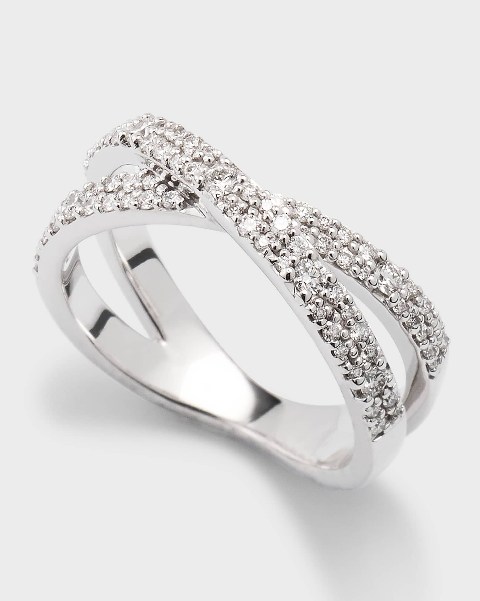 LANA 14K Gold Flawless Diamond Vanity Crisscross Ring | Neiman Marcus