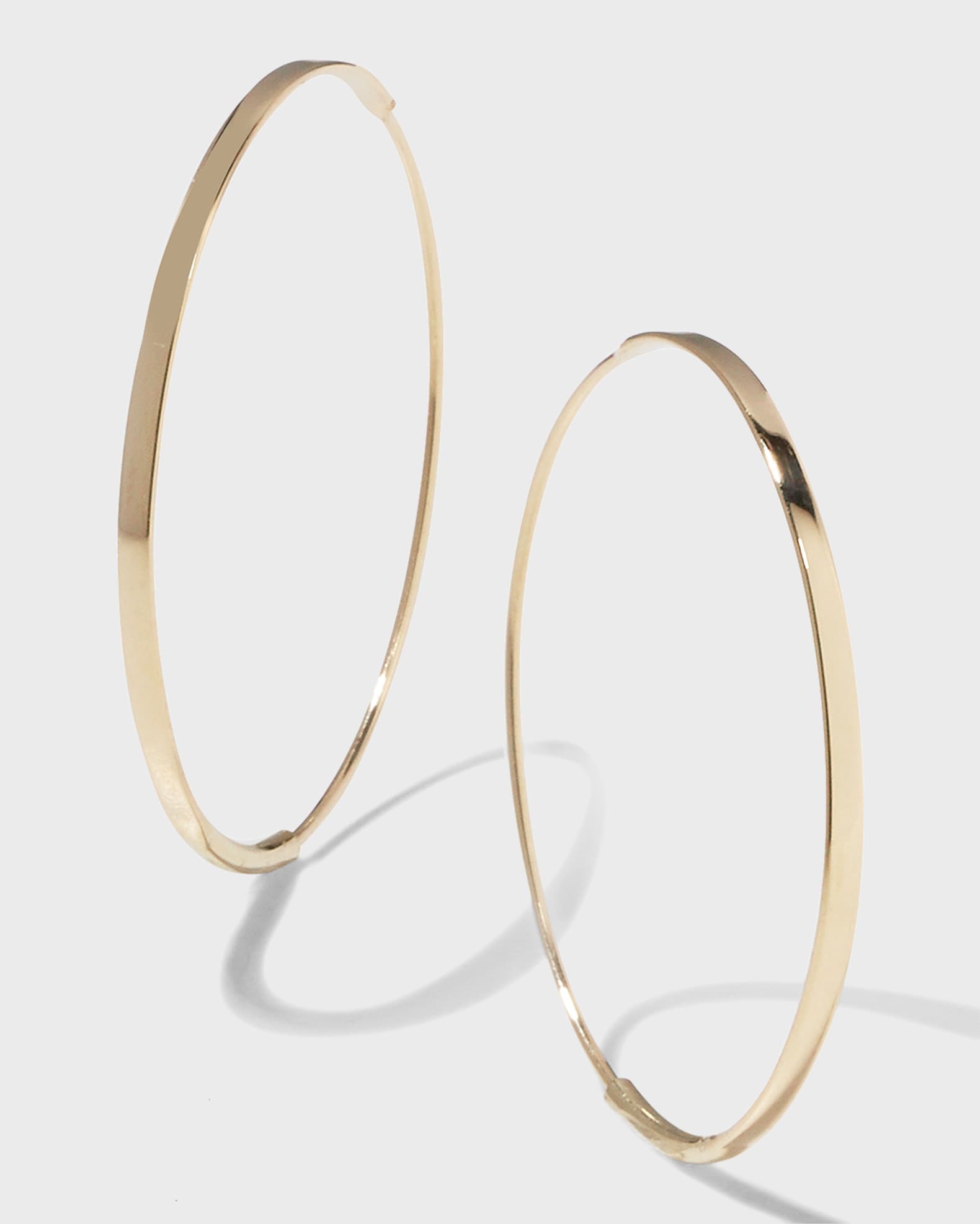 LANA 14K Gold Small Flat Magic Hoop Earrings | Neiman Marcus