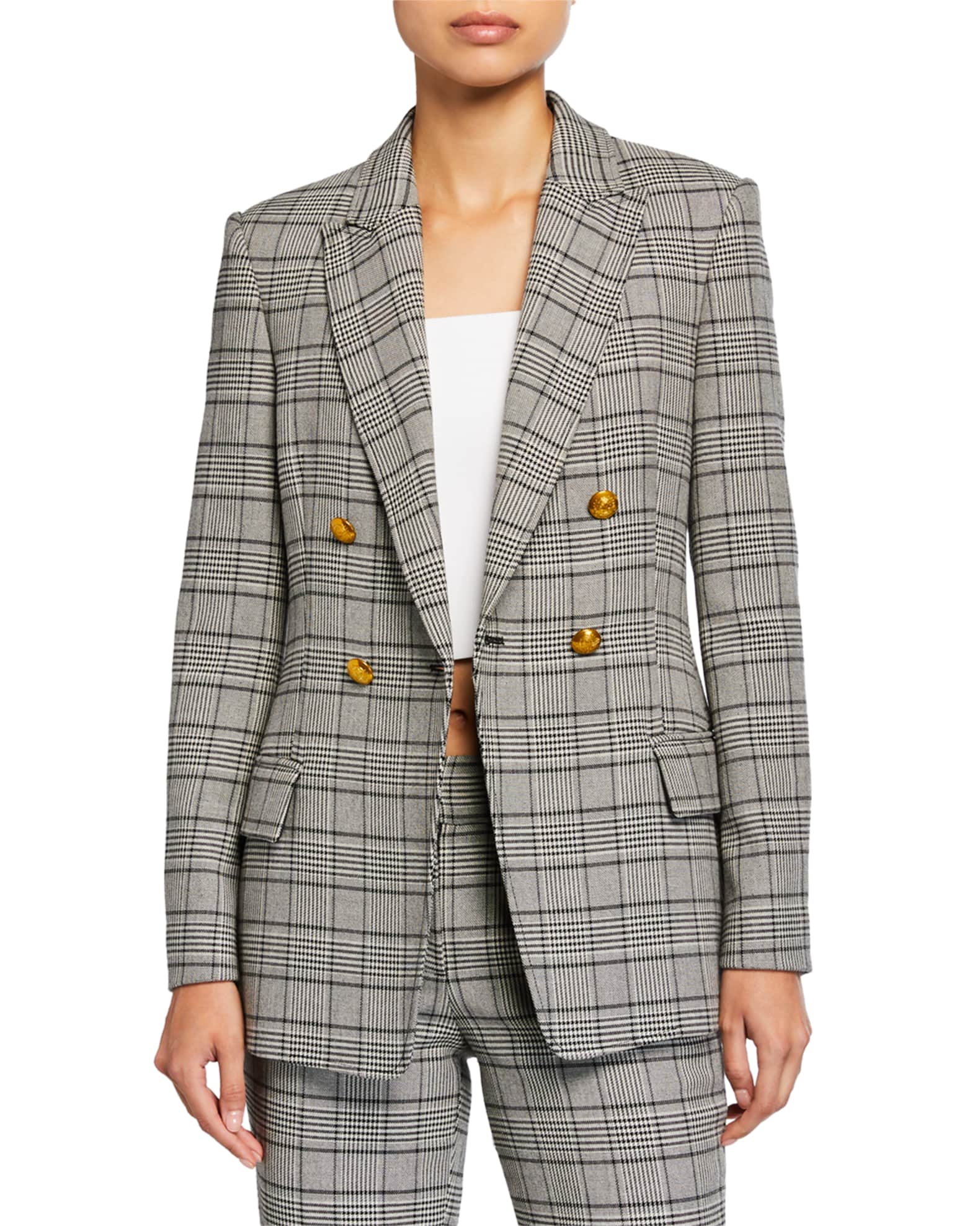 Nigel Check Straight-Leg Pants and Matching Items | Neiman Marcus