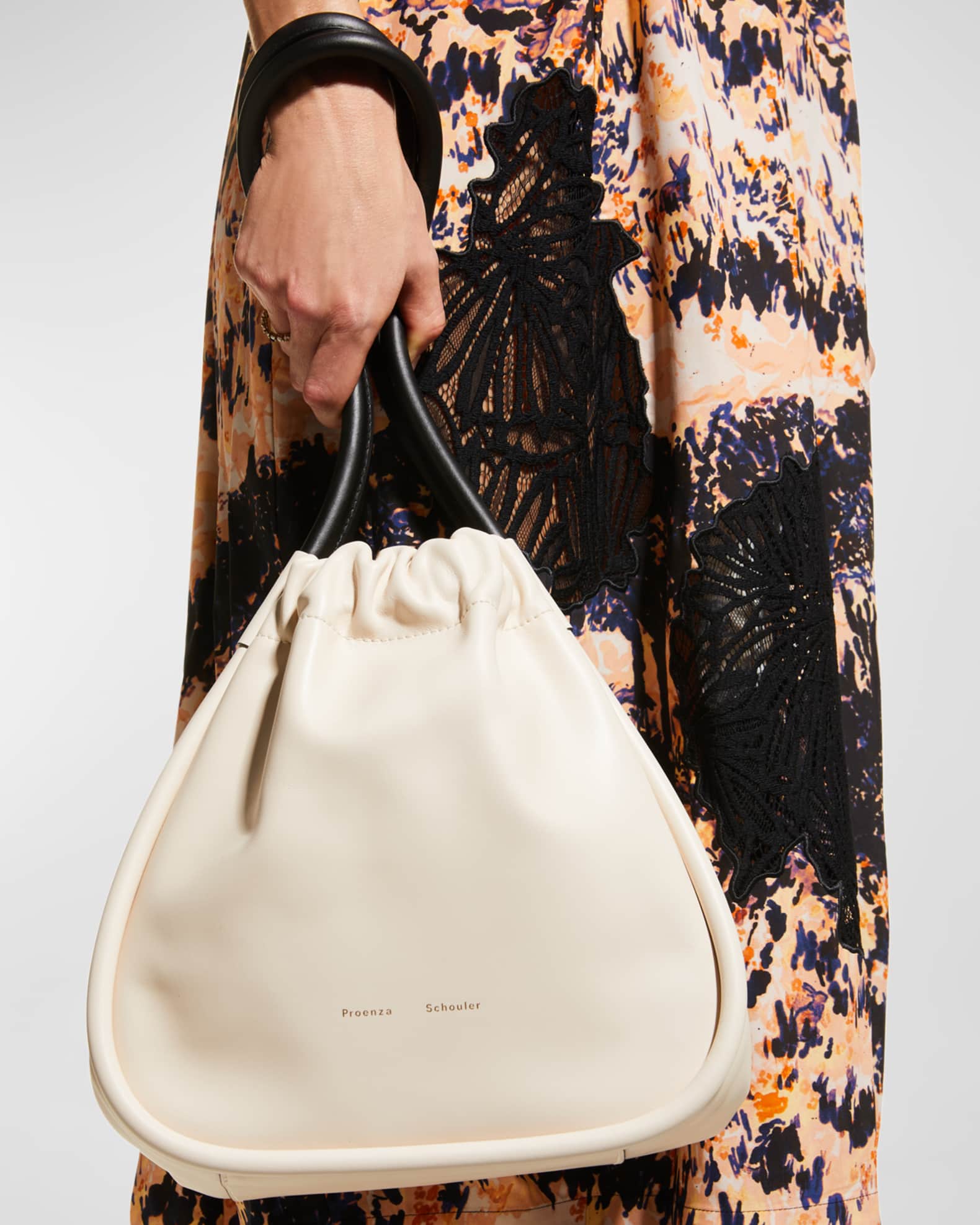 Proenza Schouler Large Ruched Smooth Leather Tote Bag | Neiman Marcus