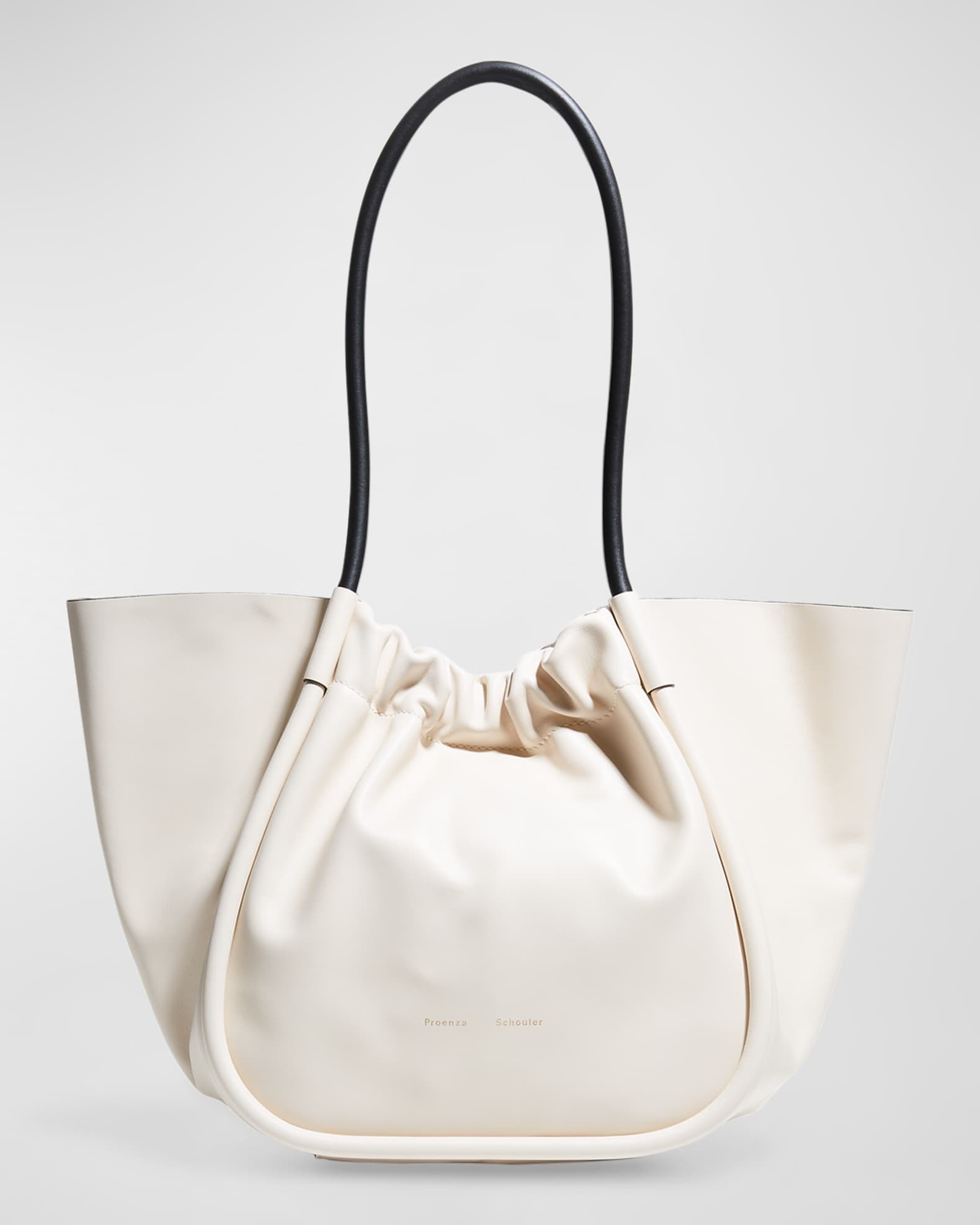 Proenza Schouler Large Ruched Smooth Leather Tote Bag | Neiman Marcus