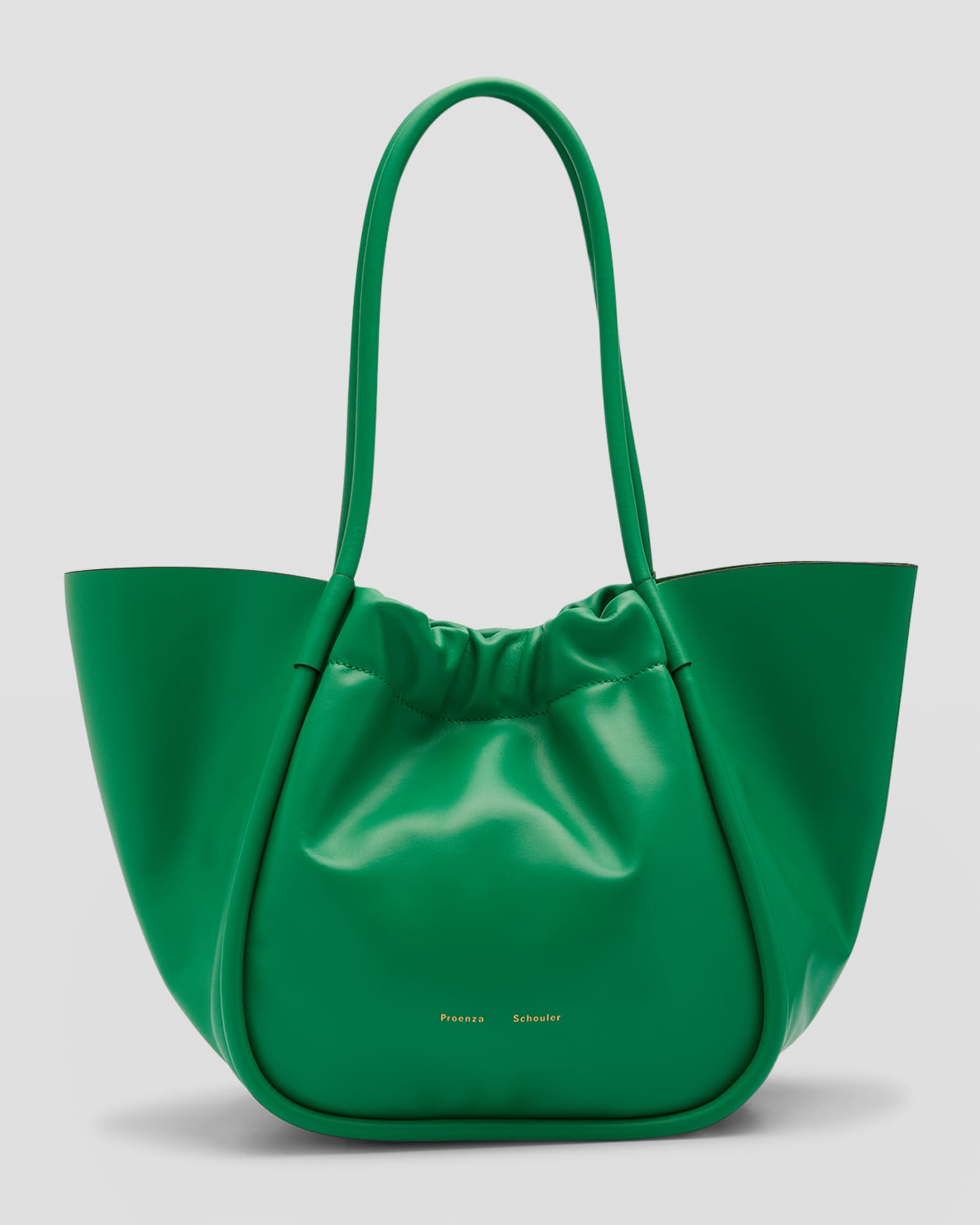 Proenza Schouler Large Ruched Smooth Leather Tote Bag | Neiman Marcus