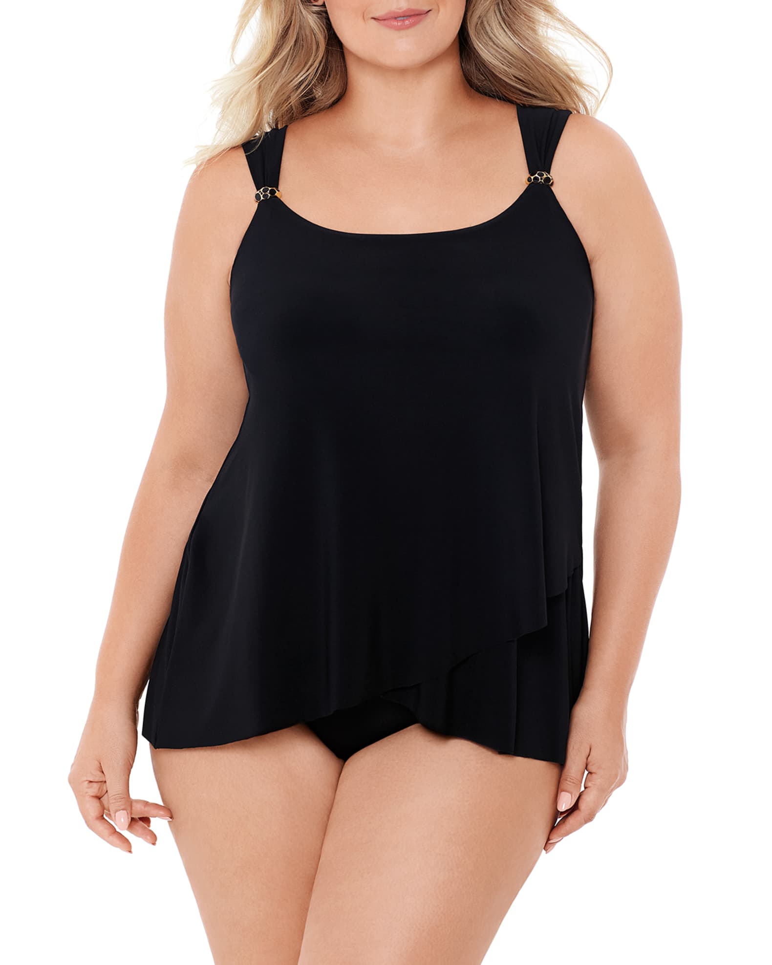 Miraclesuit Plus Size Dazzle Underwire Tankini Top | Neiman Marcus
