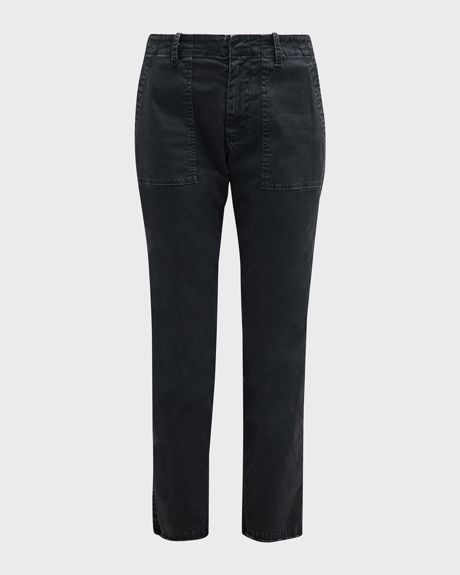 Nili Lotan Jenna Cropped Raw-Edge Pants | Neiman Marcus