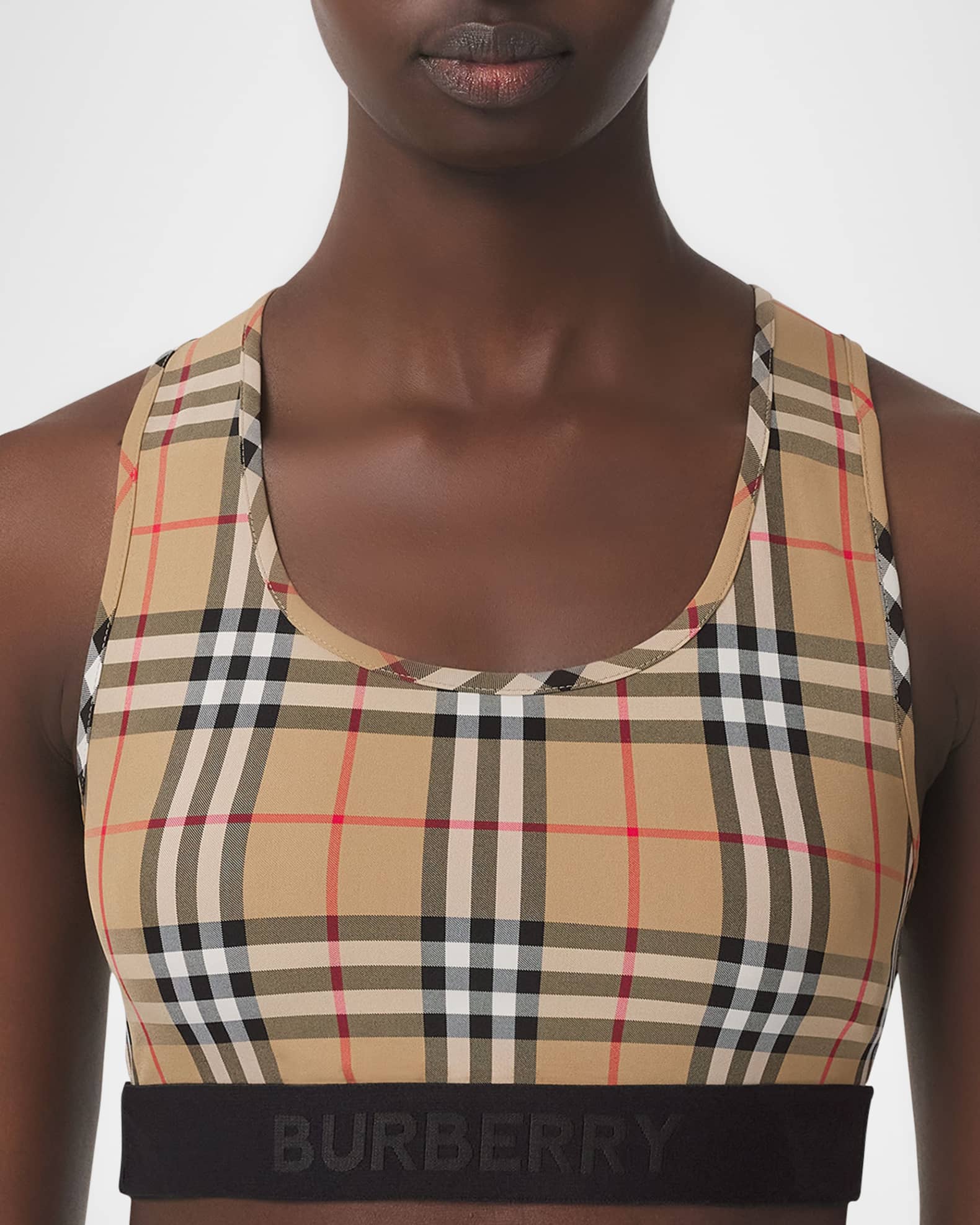Burberry Dalby Vintage Check Bra | Neiman Marcus