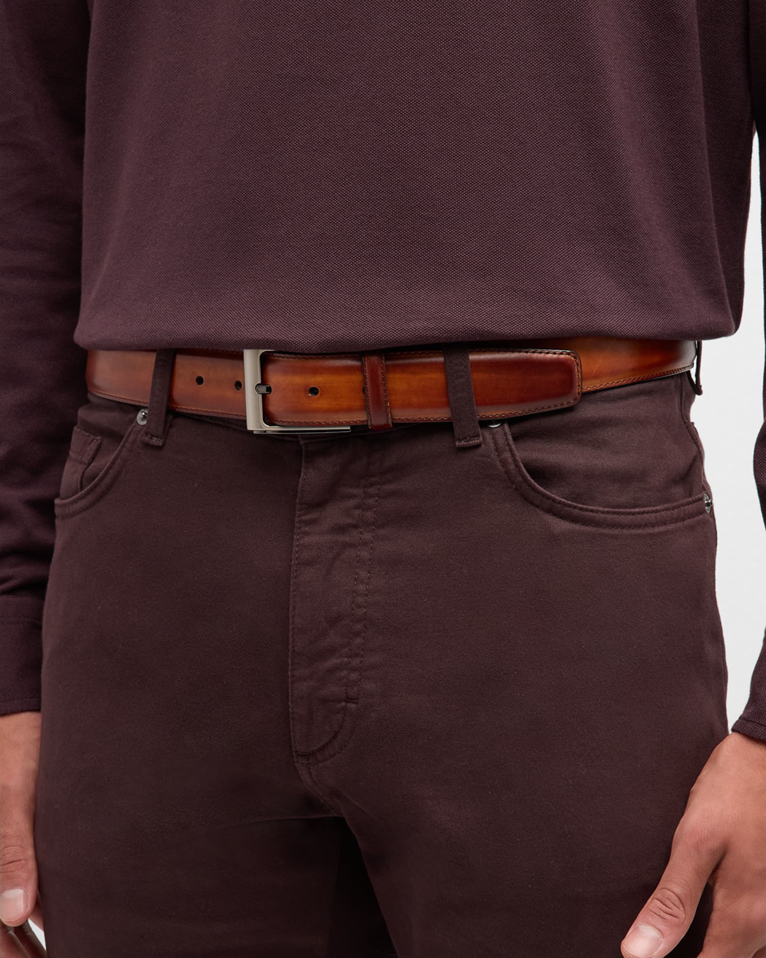 Magnanni Men's Vega Leather Belt | Neiman Marcus
