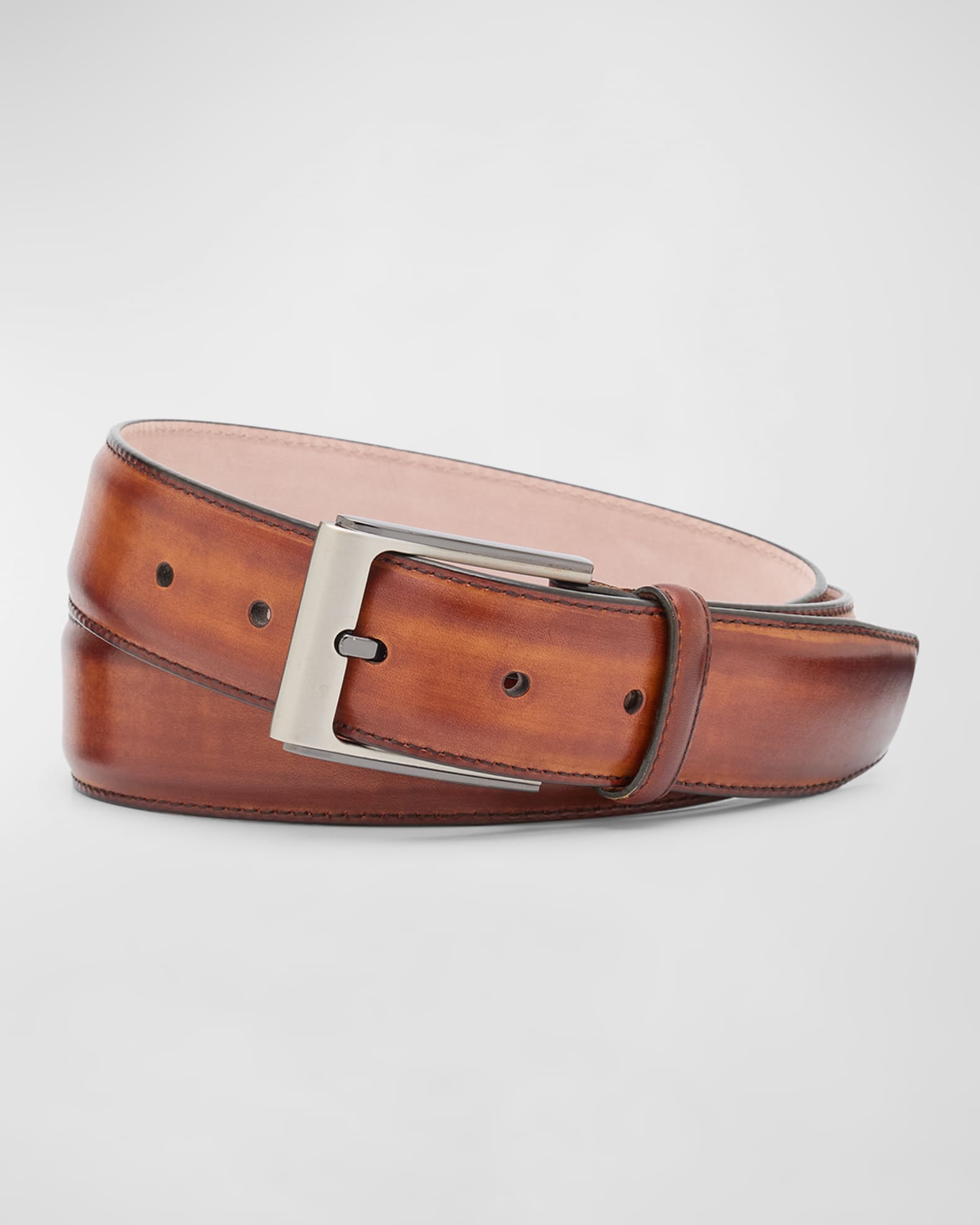 Magnanni Men's Vega Leather Belt | Neiman Marcus