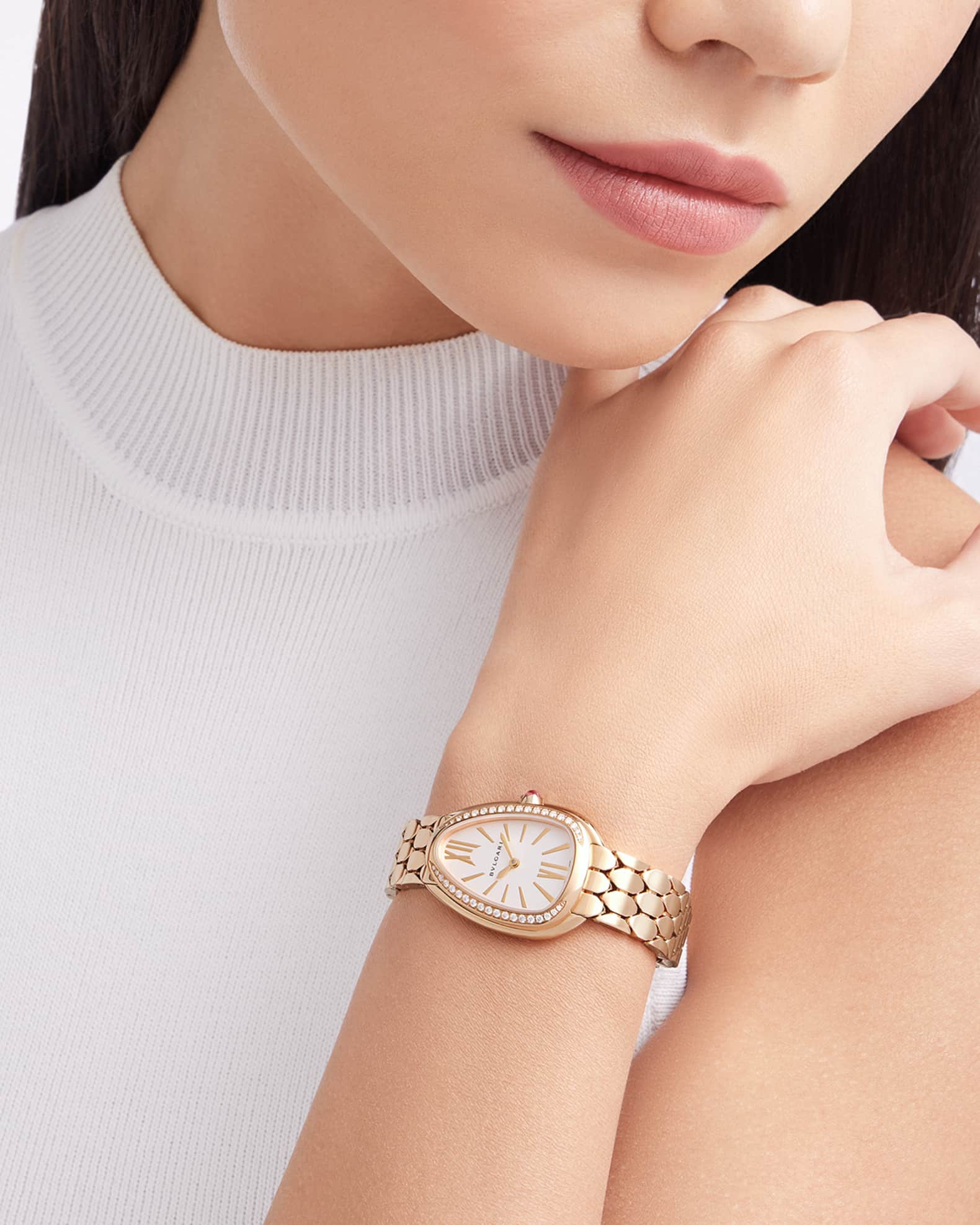 BVLGARI Serpenti Seduttori 18K Rose Gold 33mm Watch with Bracelet ...