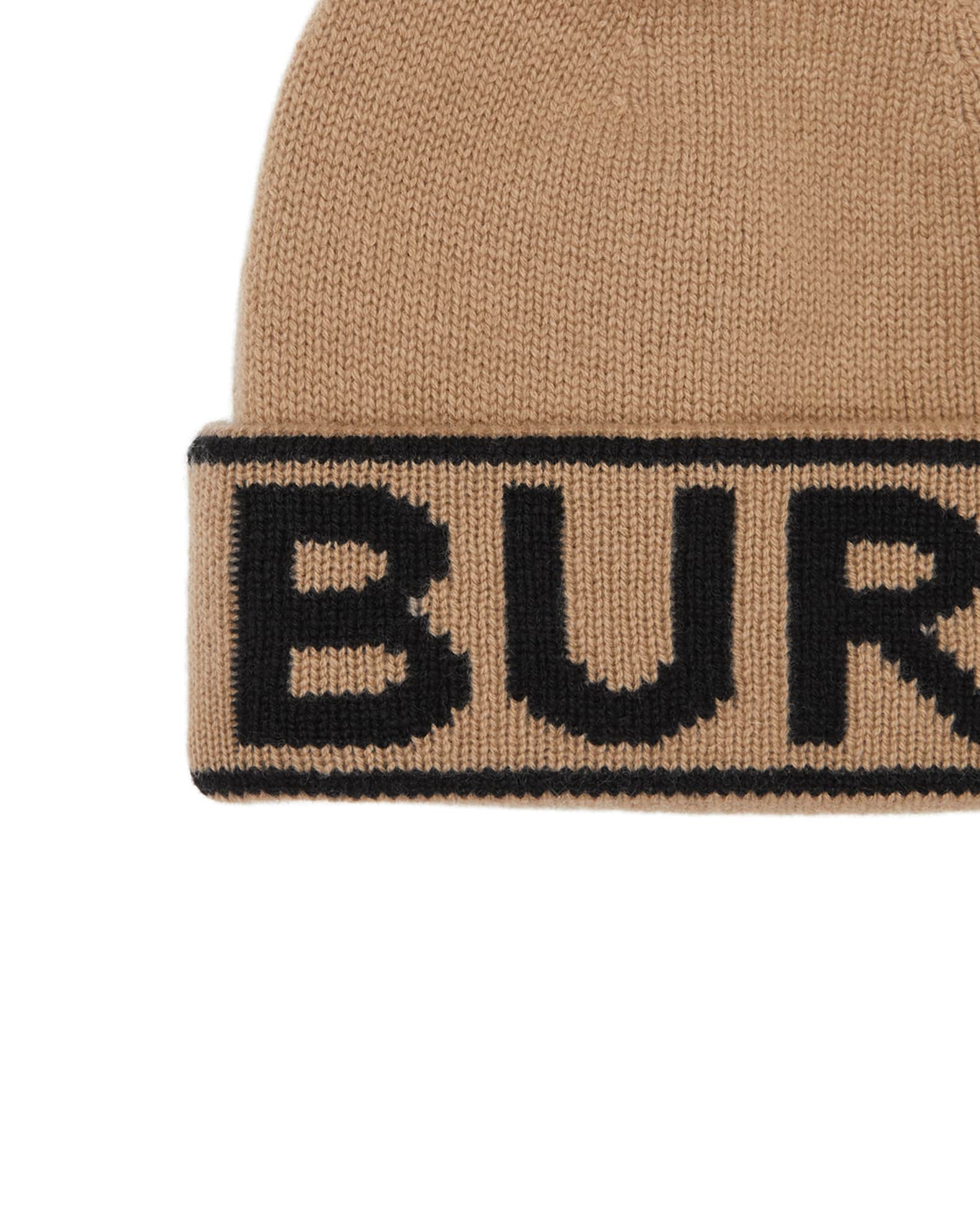 Burberry Logo Knit Cashmere Beanie Hat | Neiman Marcus