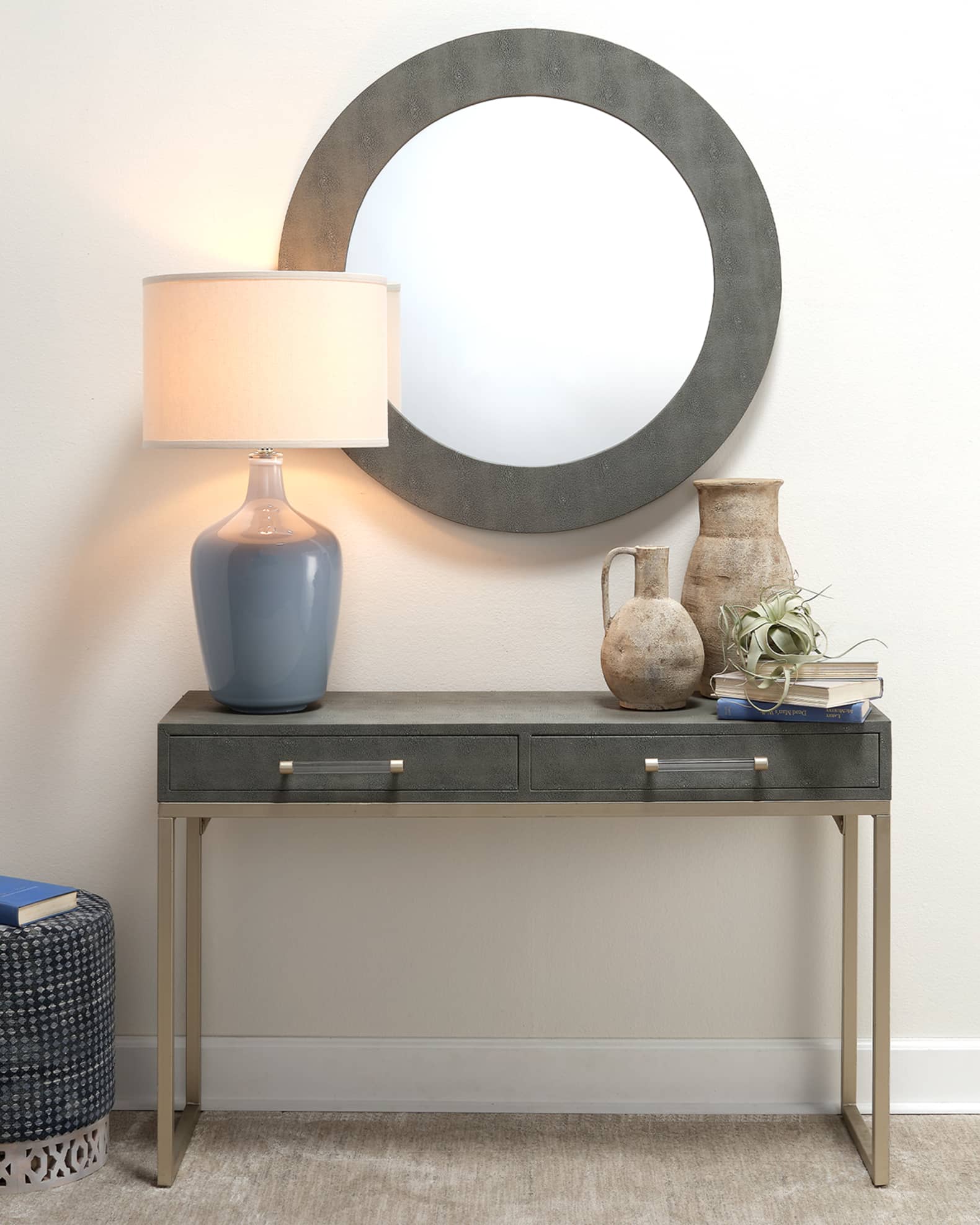 Jamie Young Kain Faux Shagreen Console Table | Neiman Marcus