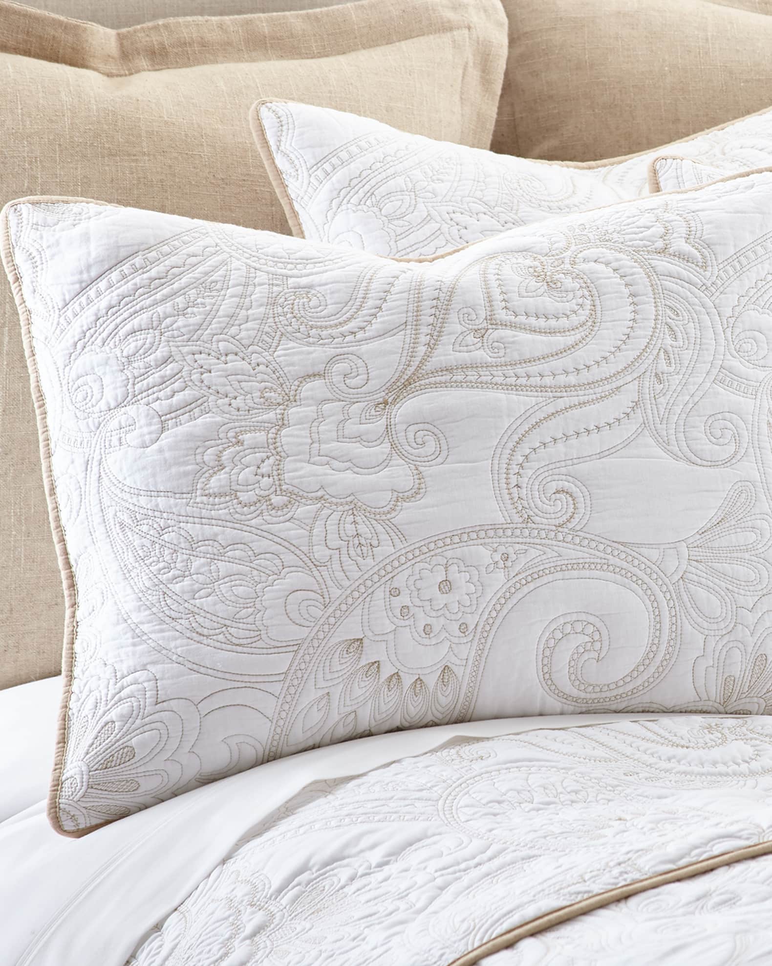 Perla White Bedding Collection | Neiman Marcus