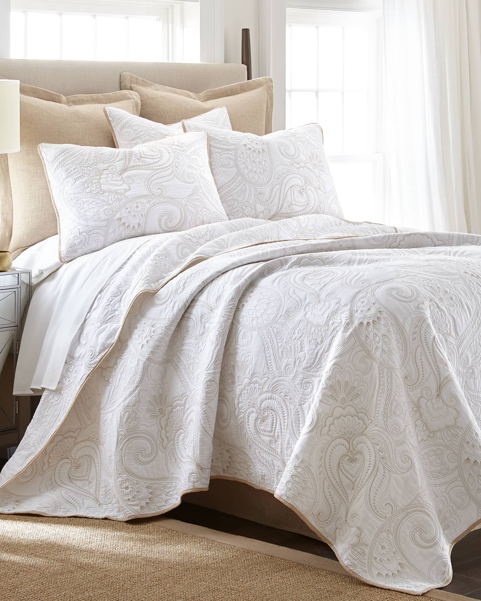 Perla White Bedding Collection | Neiman Marcus