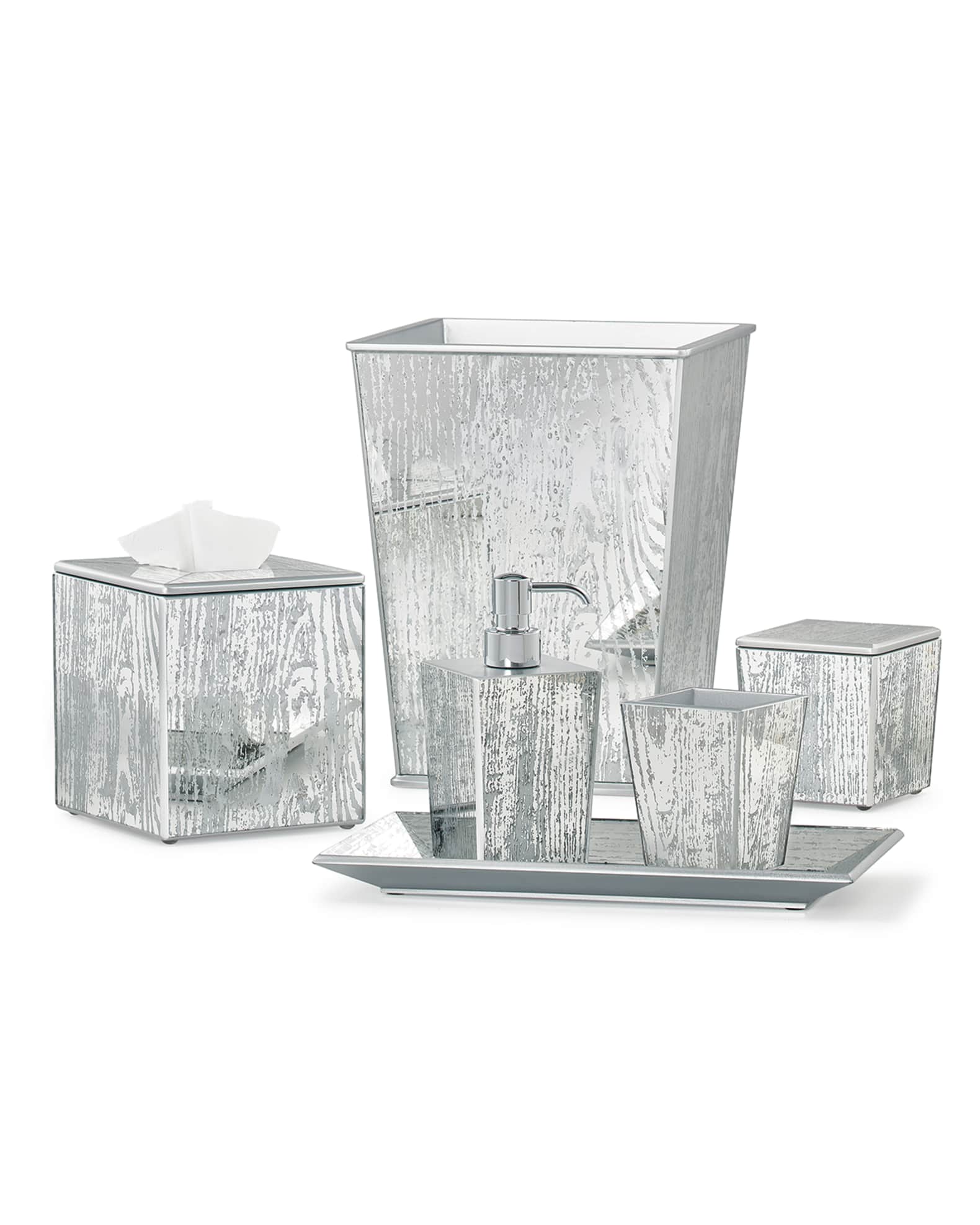 Labrazel Bois Silver Tissue Box Cover | Neiman Marcus
