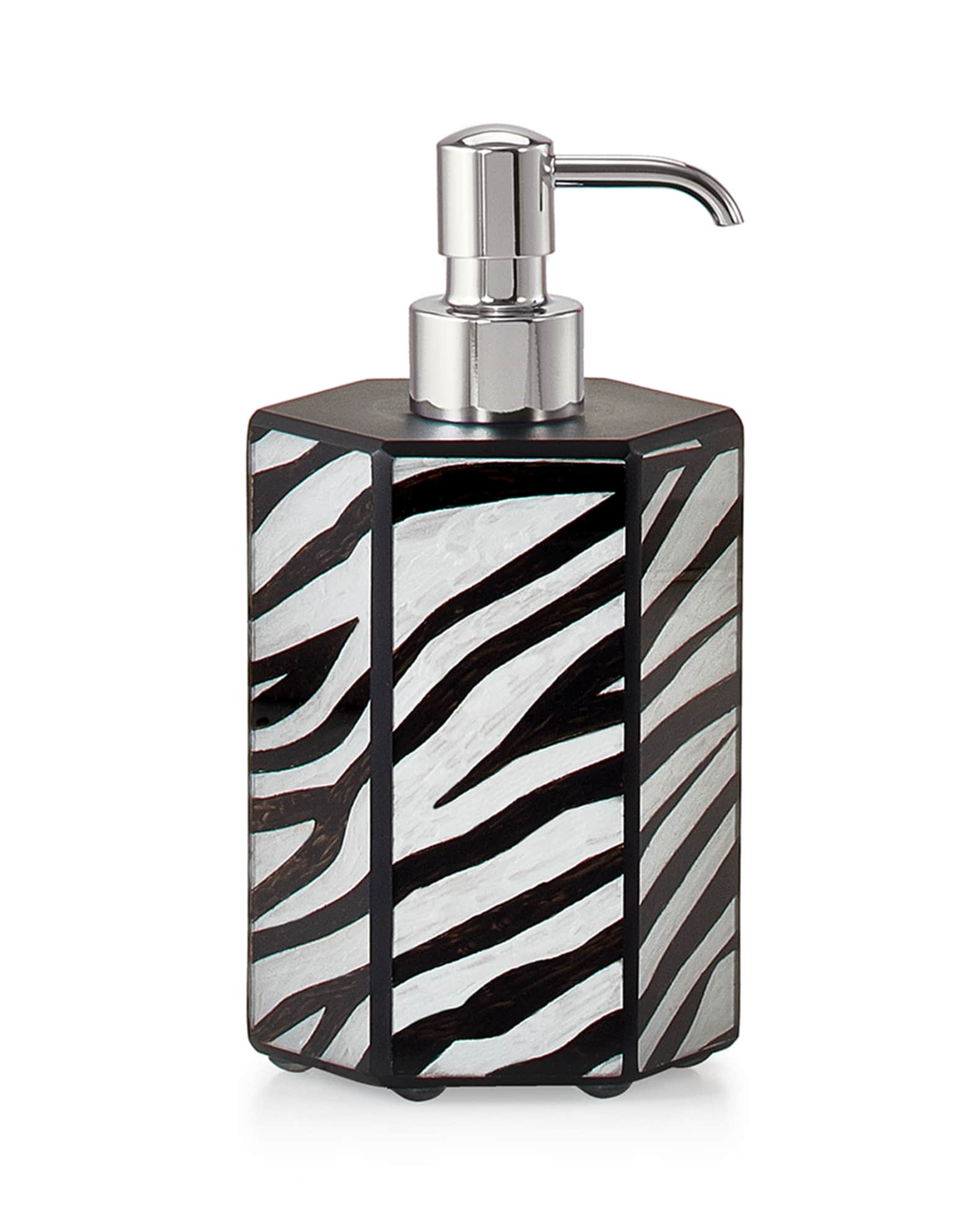 Labrazel Zebra Pump Dispenser, Polished Nickel | Neiman Marcus