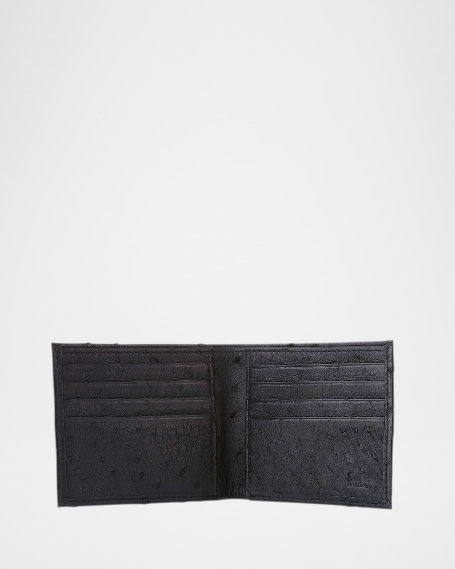 Abas Men's Slim Ostrich Bifold Wallet | Neiman Marcus