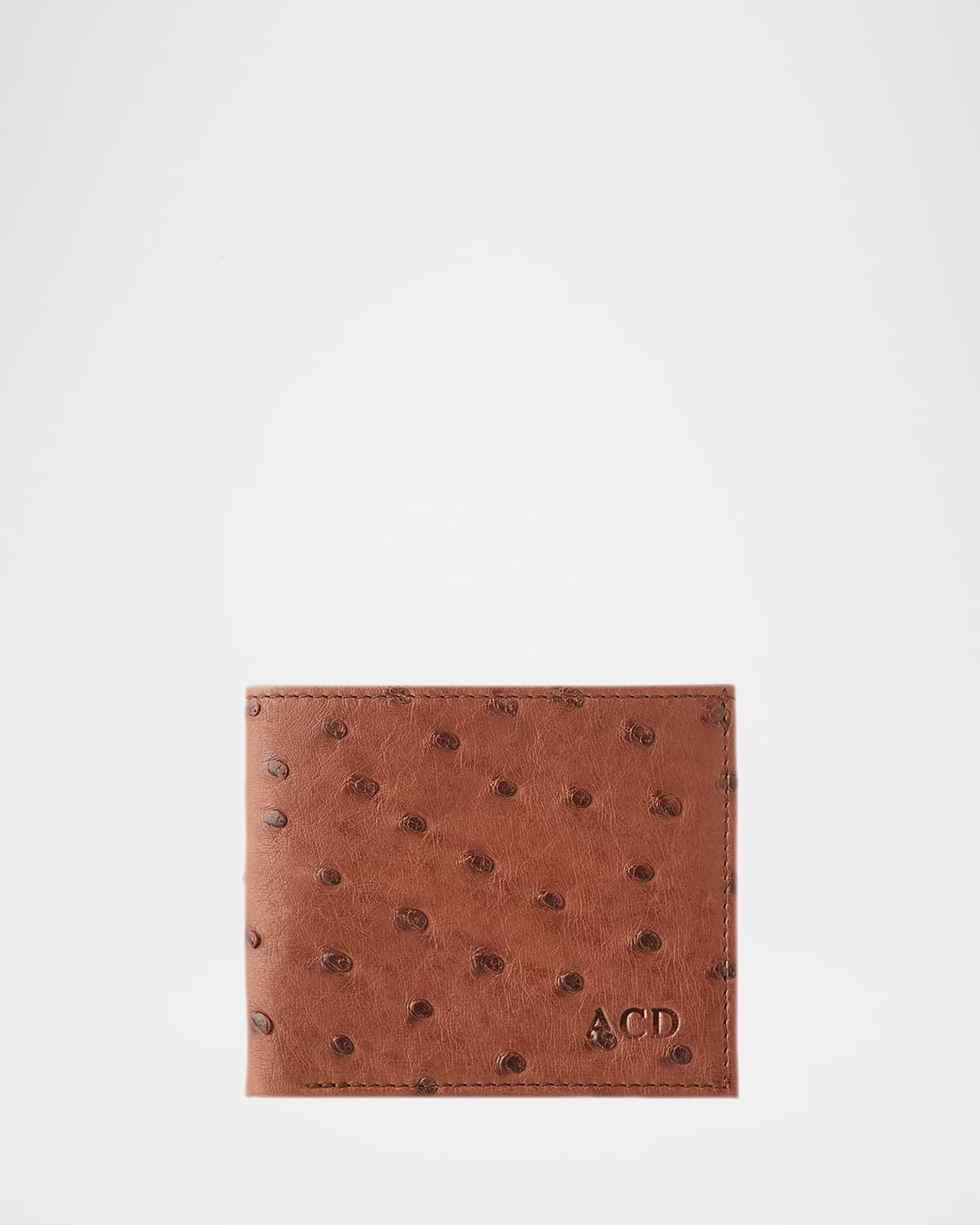 Abas Men's Slim Ostrich Bifold Wallet | Neiman Marcus
