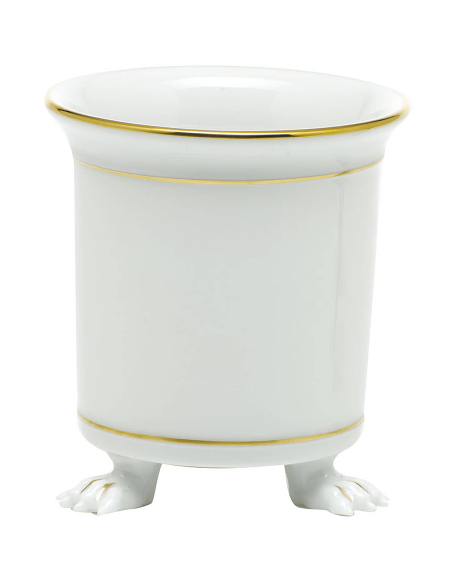 Herend Golden Edge Mini Cache Pot with Feet | Neiman Marcus