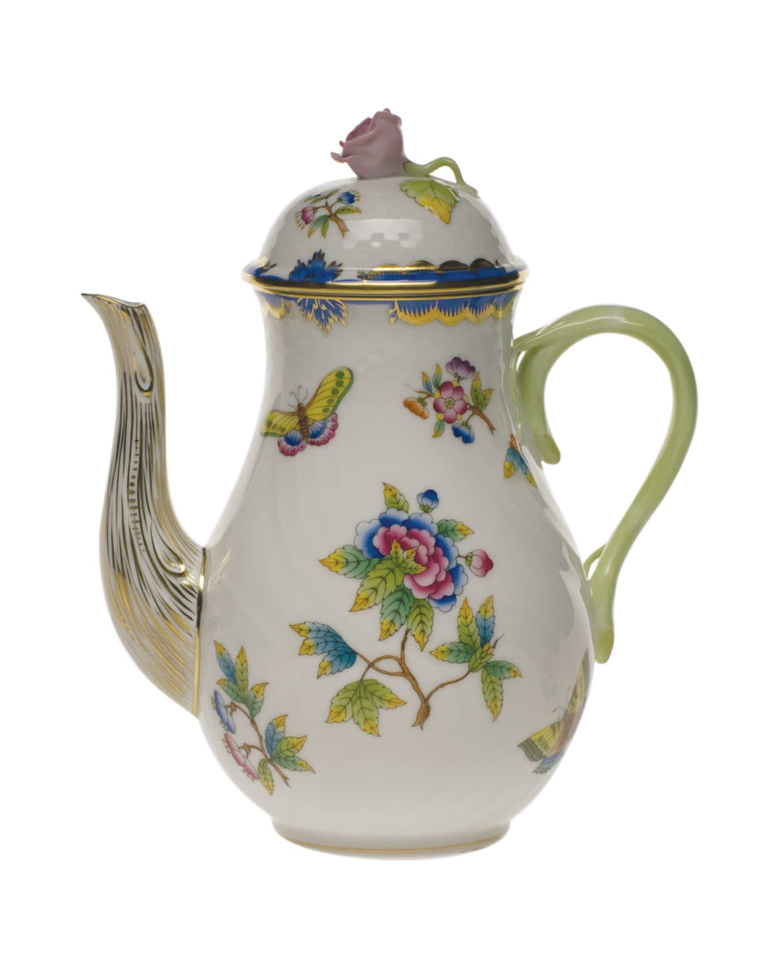 Herend Queen Victoria Blue Coffee Pot | Neiman Marcus
