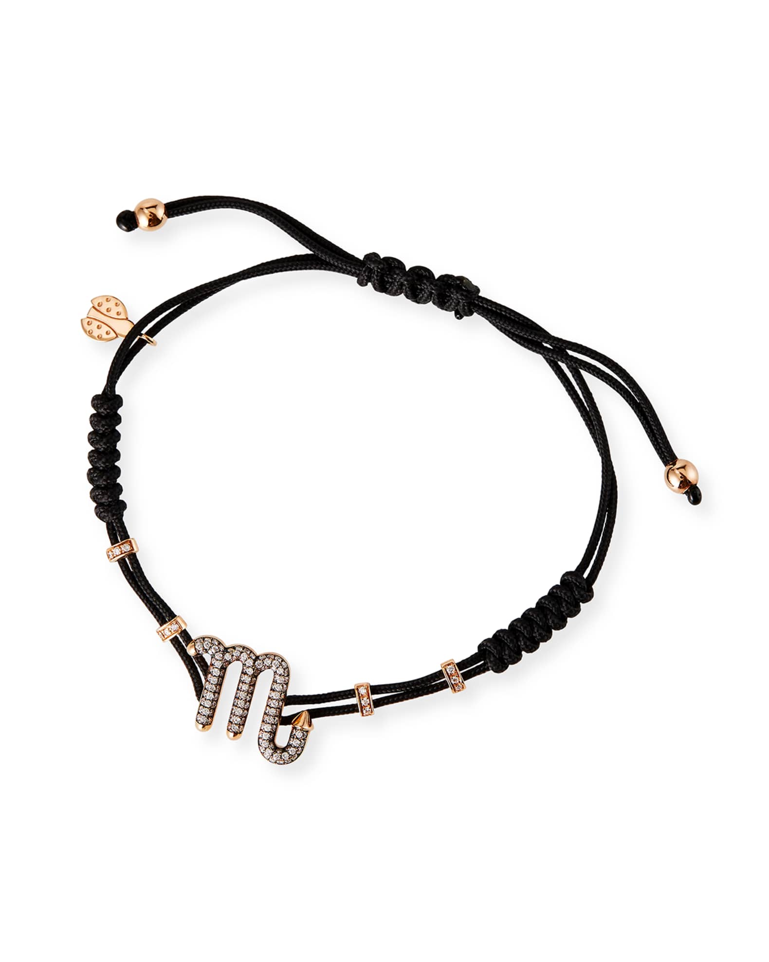 Pippo Perez 18k Pink Gold Diamond Scorpio Pull-Cord Bracelet | Neiman ...