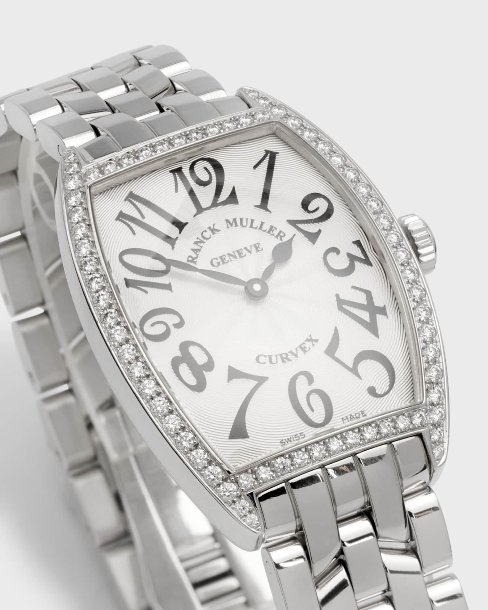 Franck Muller Curvex Stainless Steel Diamond Watch | Neiman Marcus