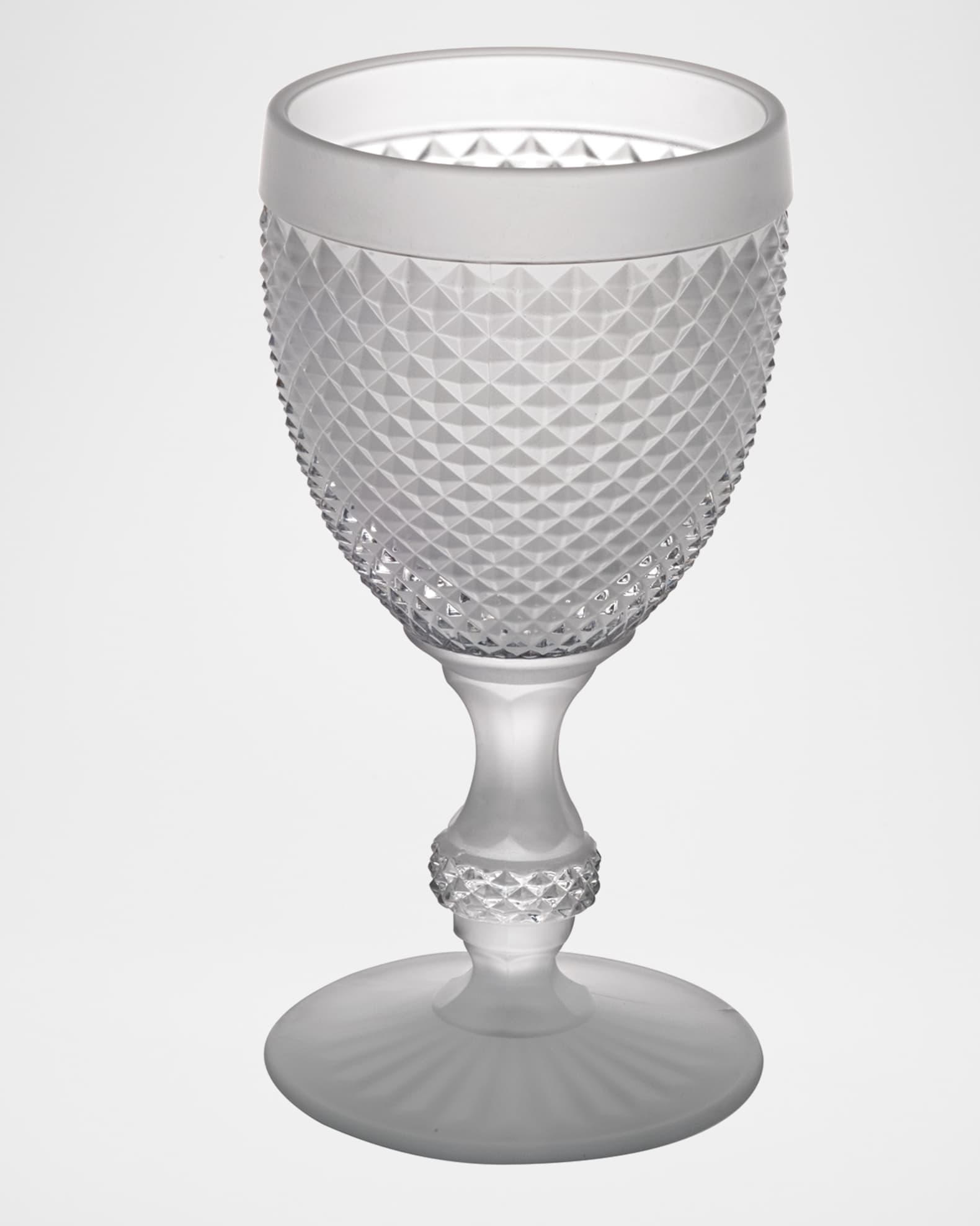 Vista Alegre Bicos Frosted Water Goblet | Neiman Marcus