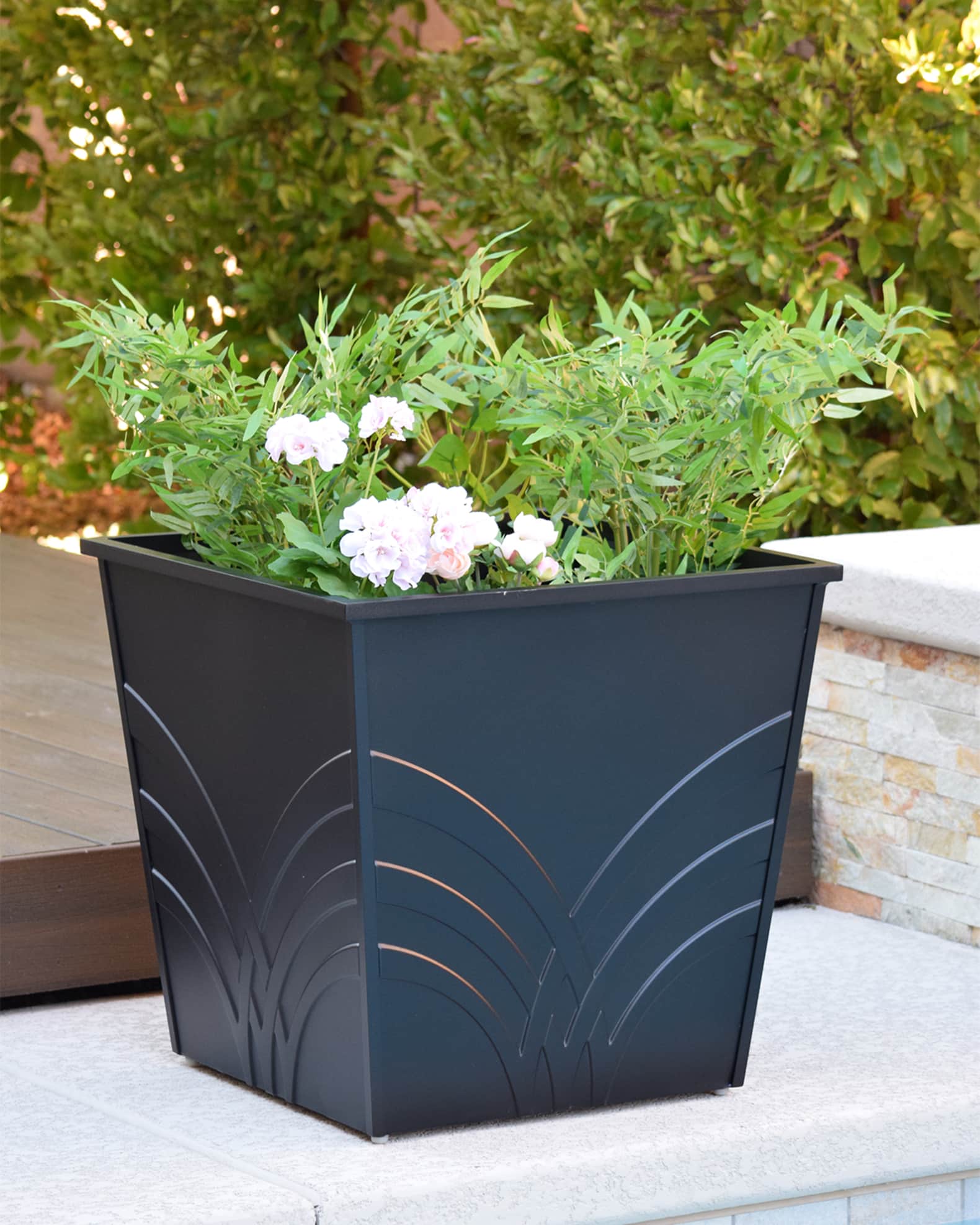 Palm Outdoor Square Planter Boxes | Neiman Marcus