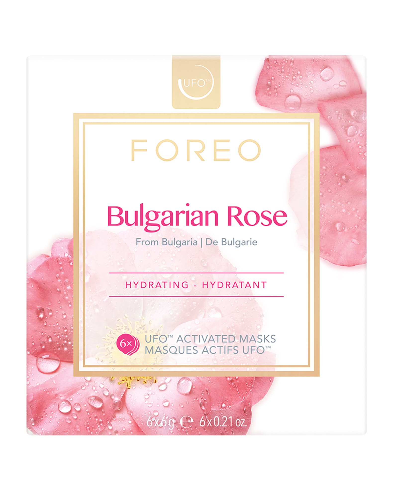 Foreo UFO Bulgarian Rose Hydrating Mask, 6 Count | Neiman Marcus