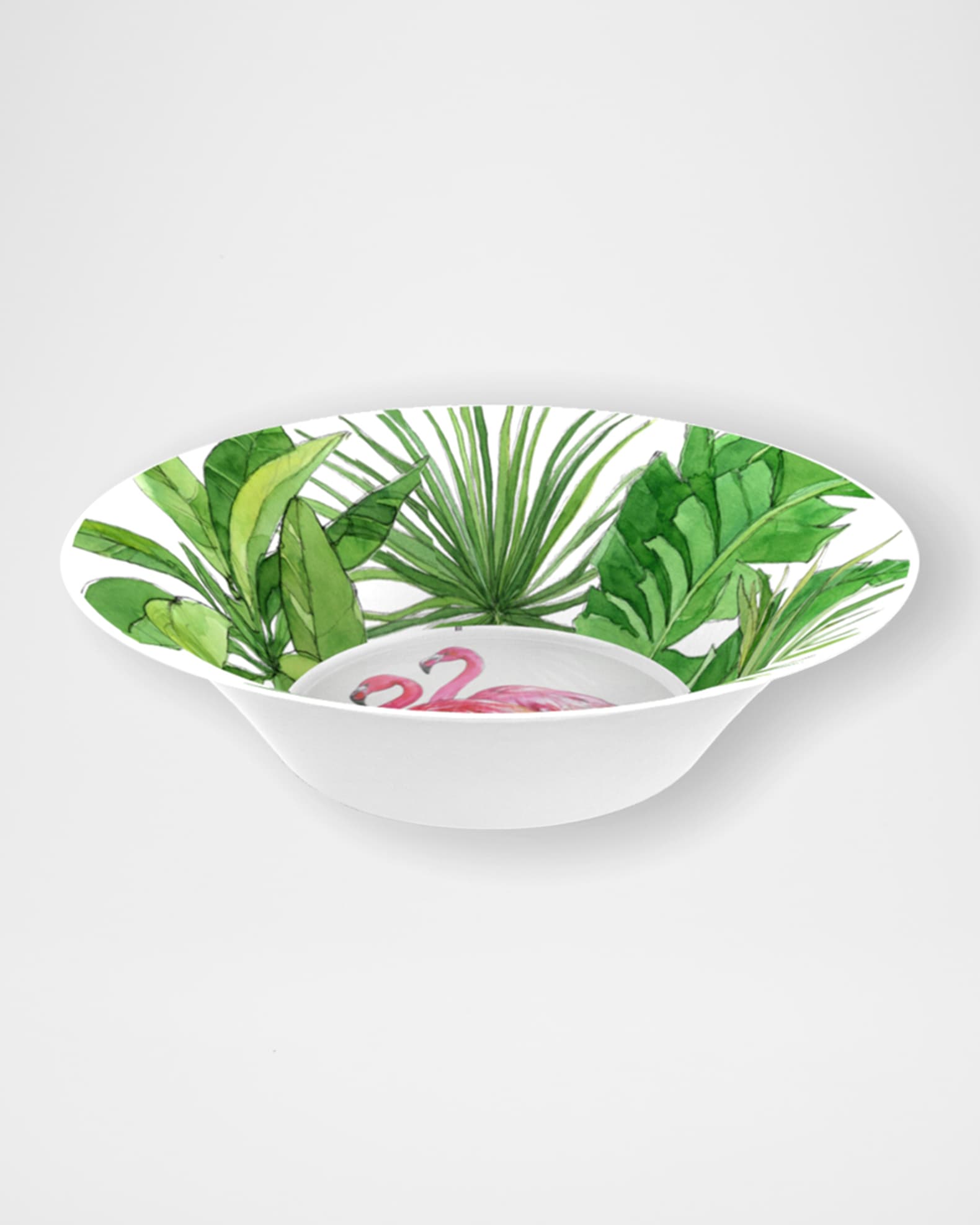 Bamboo Table Flamingo Tropics Shatter-Resistant Bamboo Cereal Bowls ...