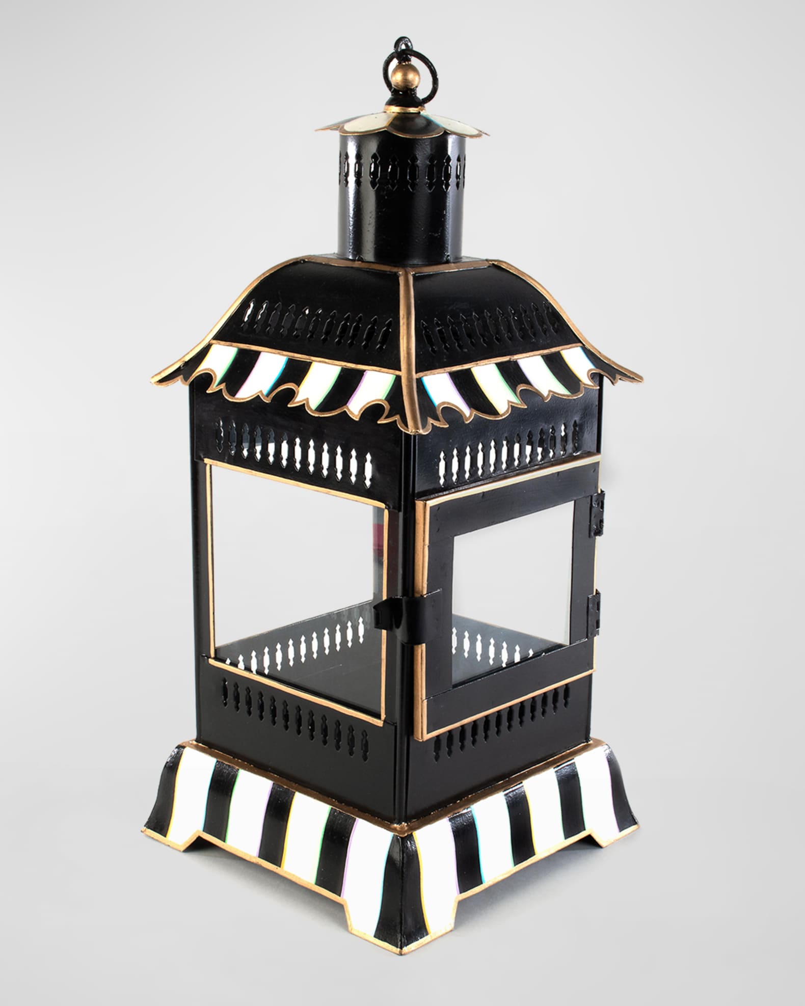 MacKenzie-Childs Courtly Stripe Small Candle Lantern | Neiman Marcus