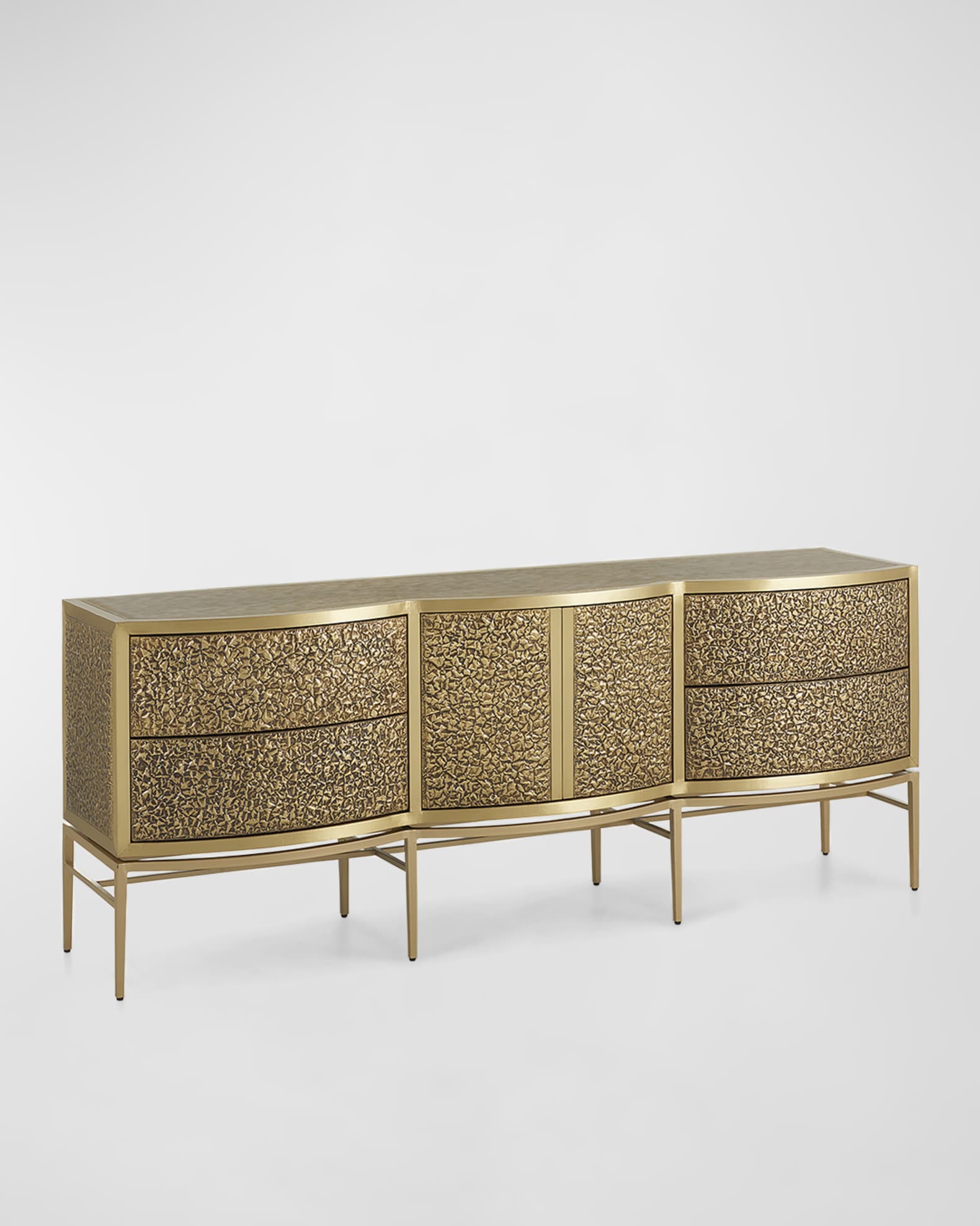 Global Views Crinkle Bronze Floating Console | Neiman Marcus