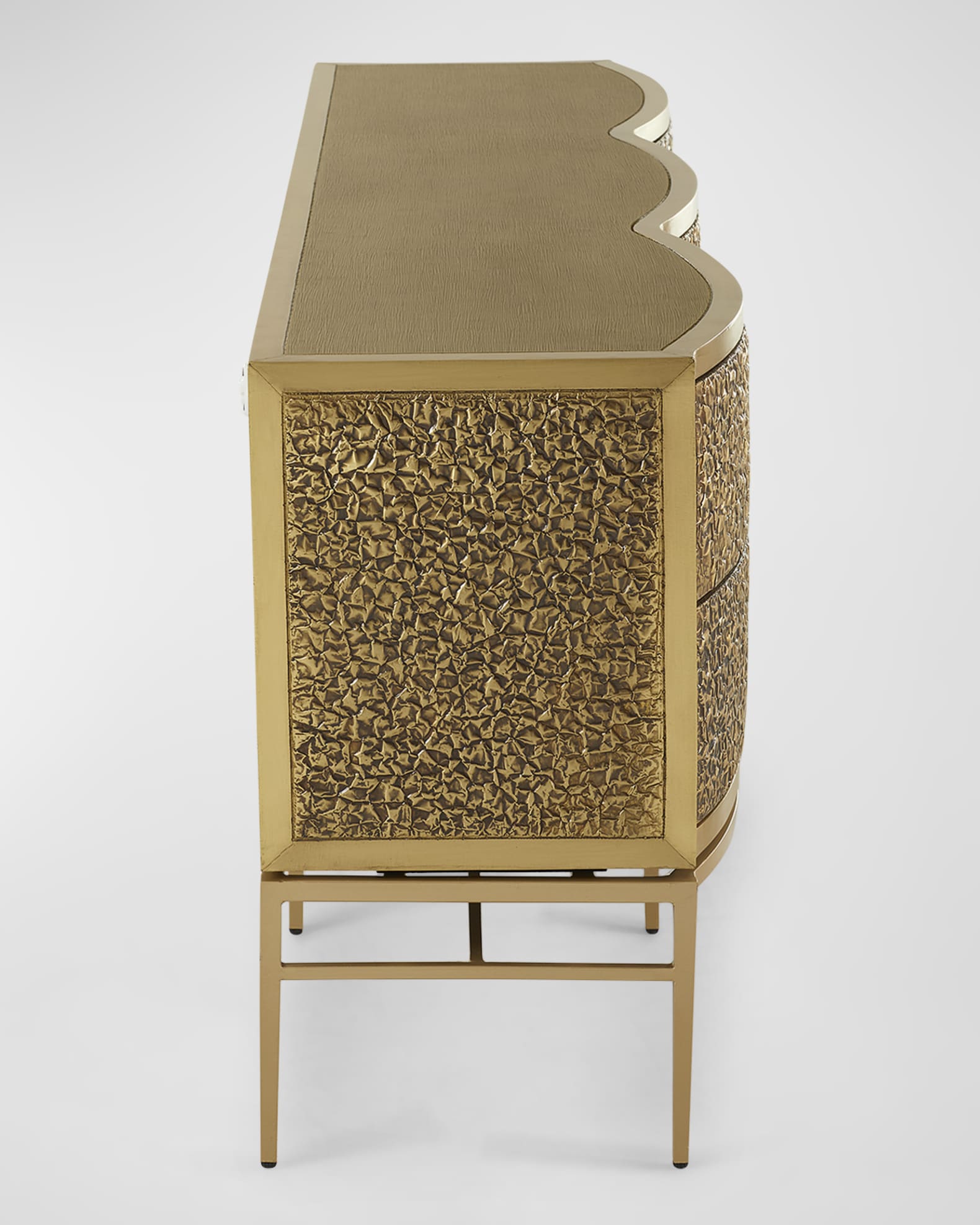 Global Views Crinkle Bronze Floating Console | Neiman Marcus